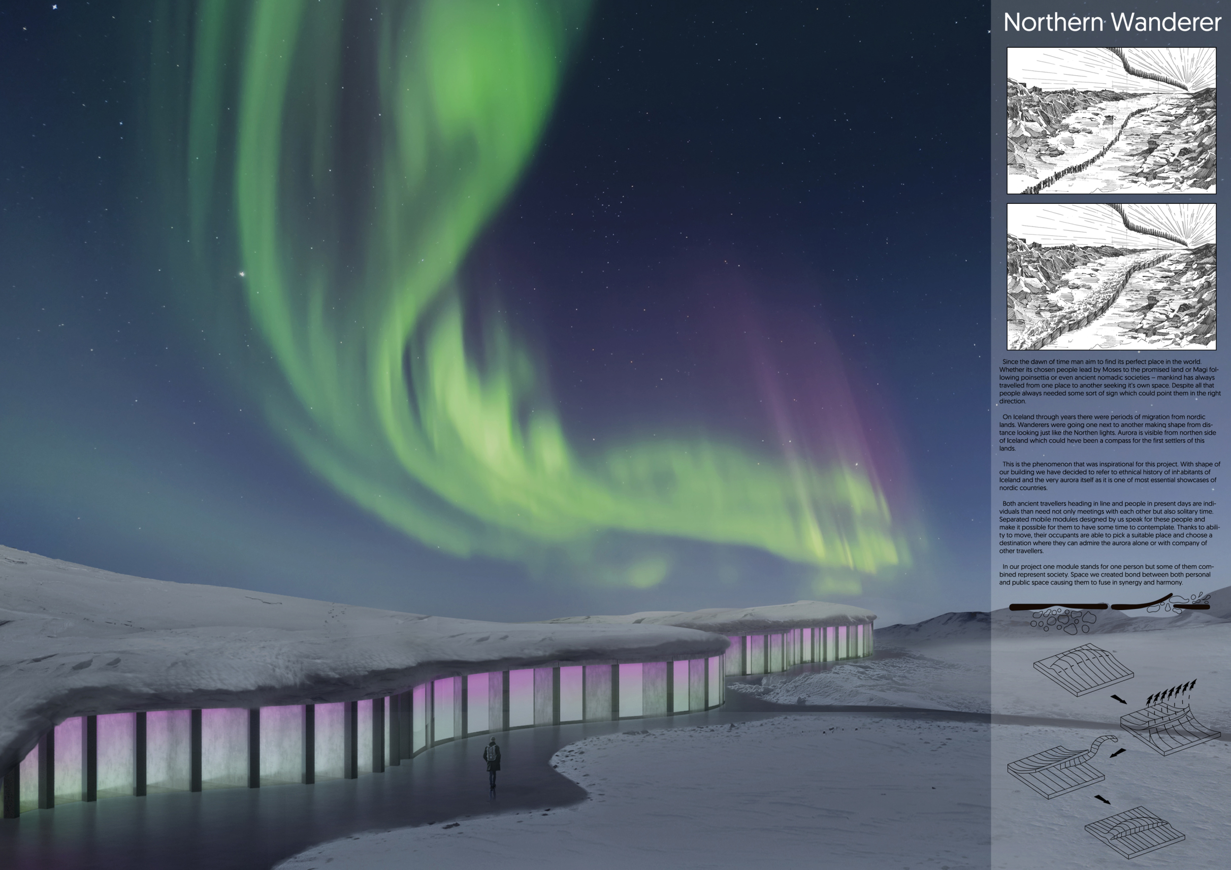Architecture project // Curvilinear Form Enhanced by Glass Facades and ...