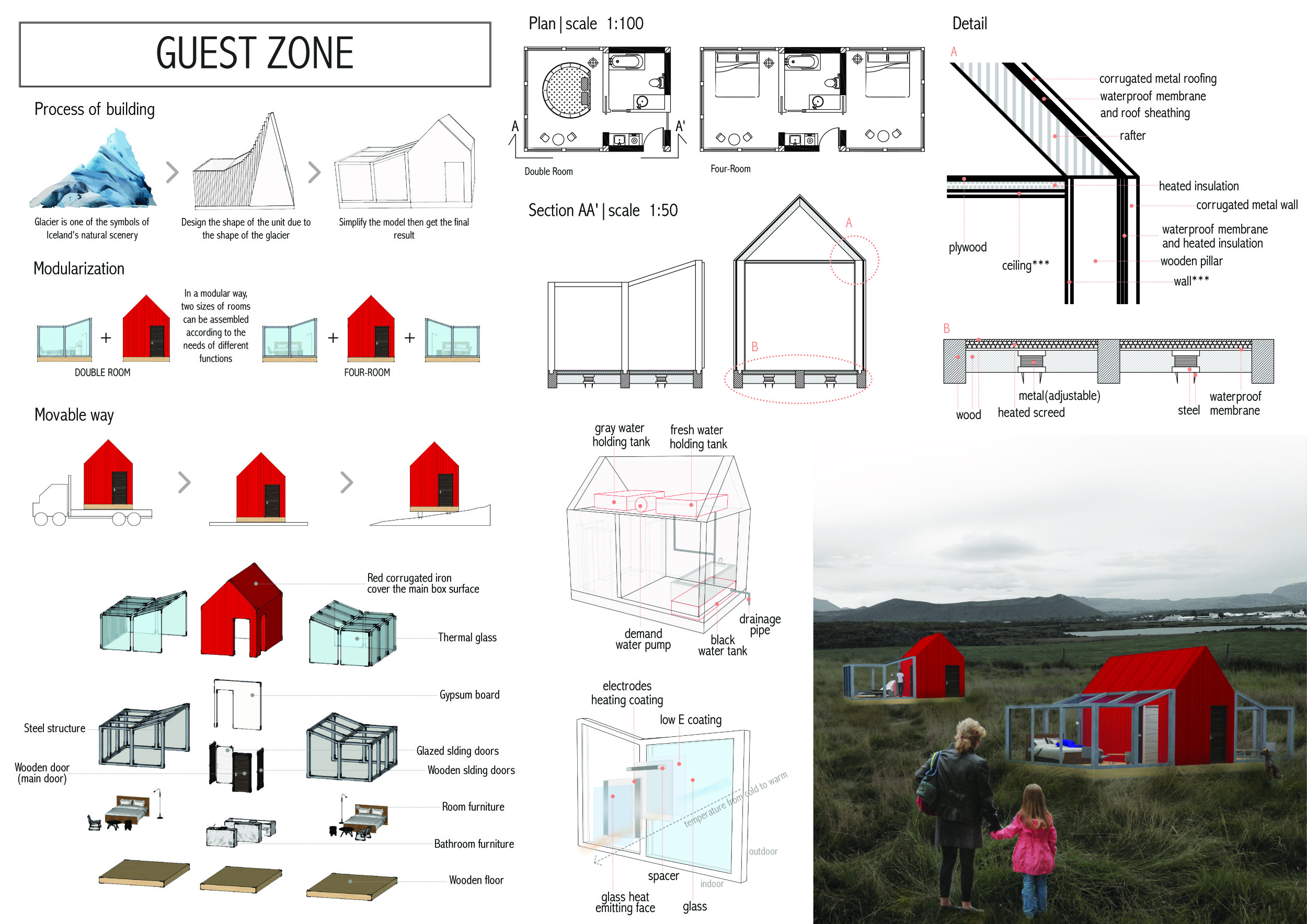 Architecture project // Geothermal Heating and Corrugated Metal Form a ...