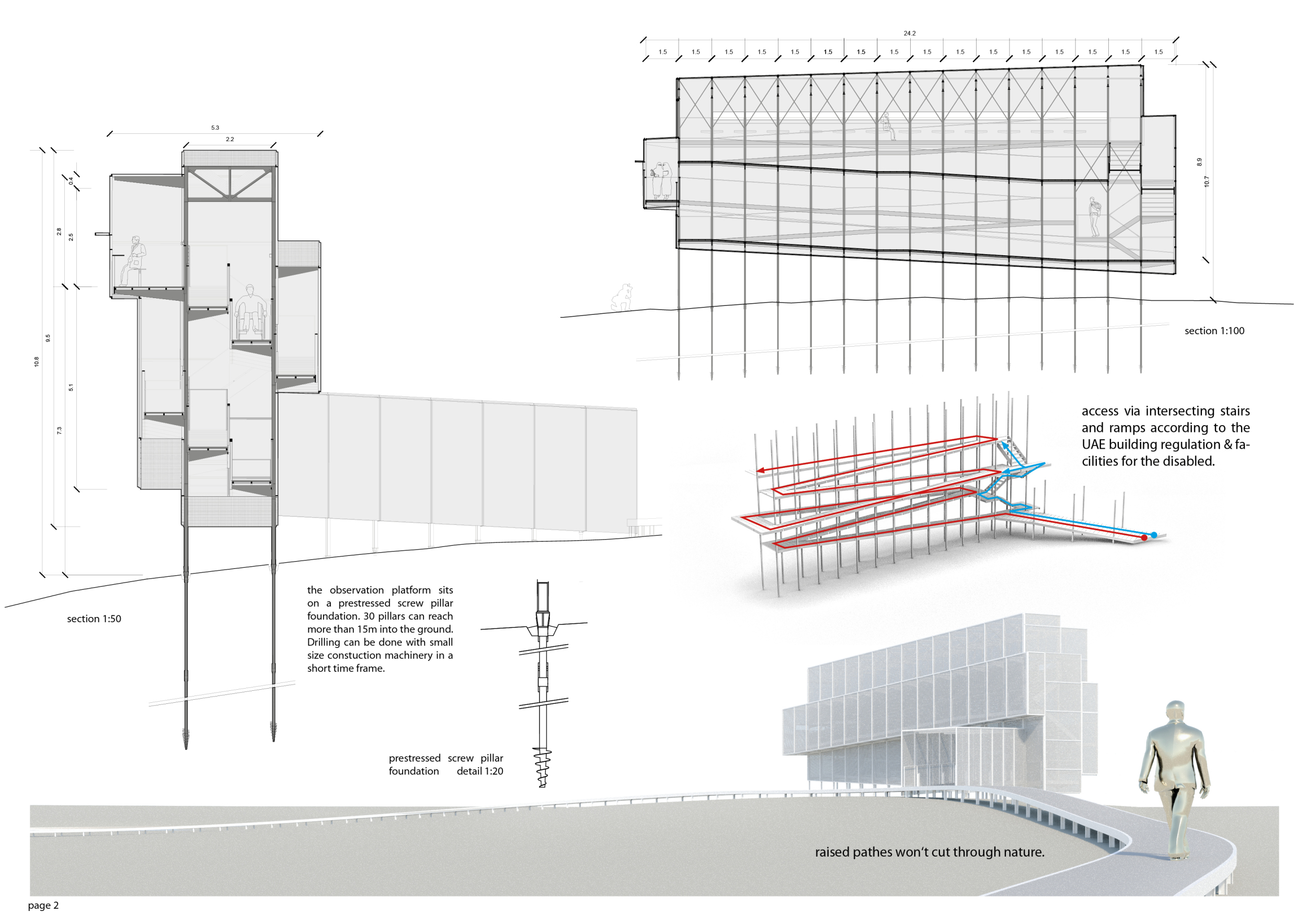 Architecture project // Screw Pillar Structure with Expanded Metal ...