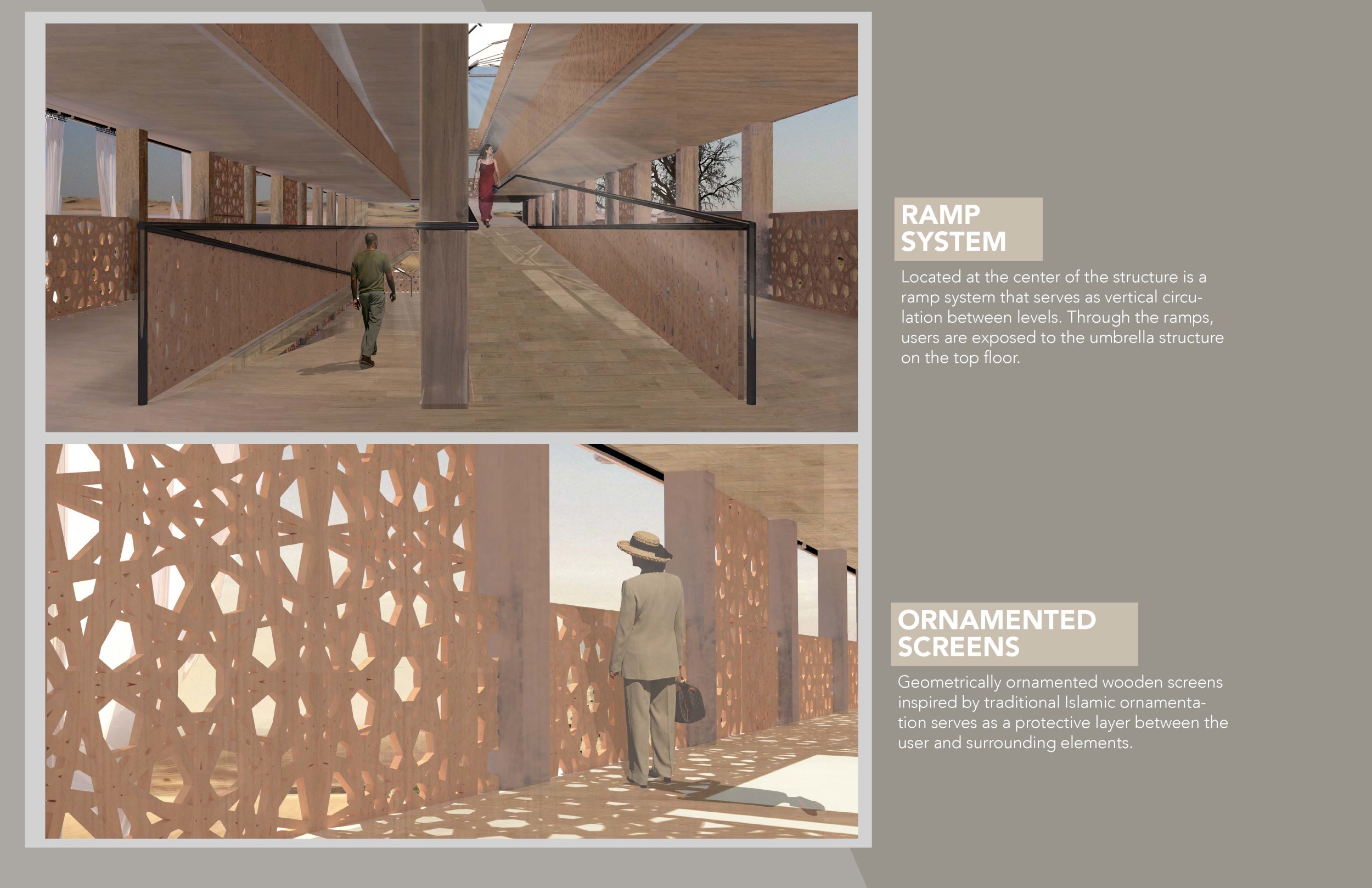 Architecture project // Umbrella Canopy Overlooking Wetlands with ...