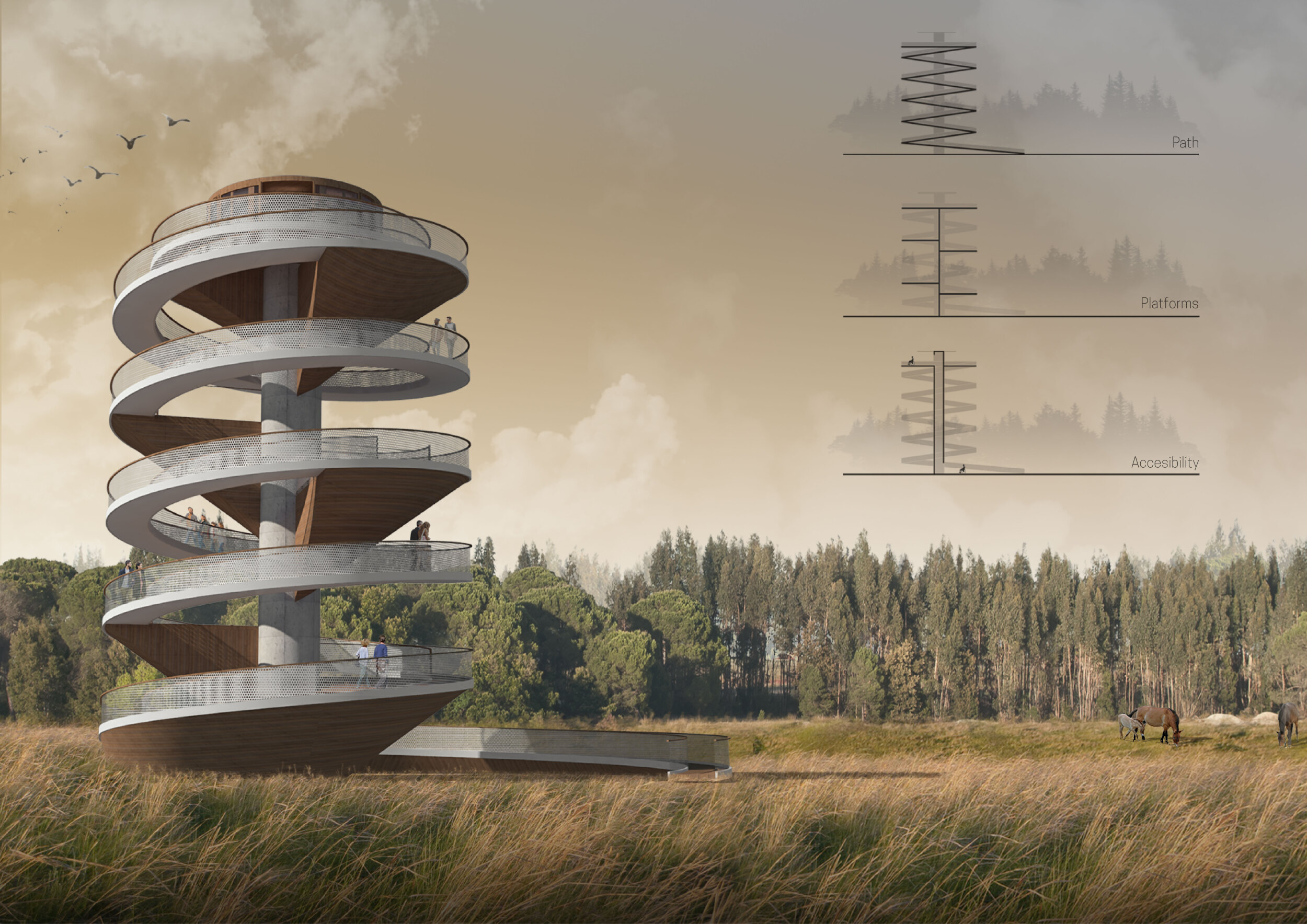 Architecture projects - natural path // Buildner