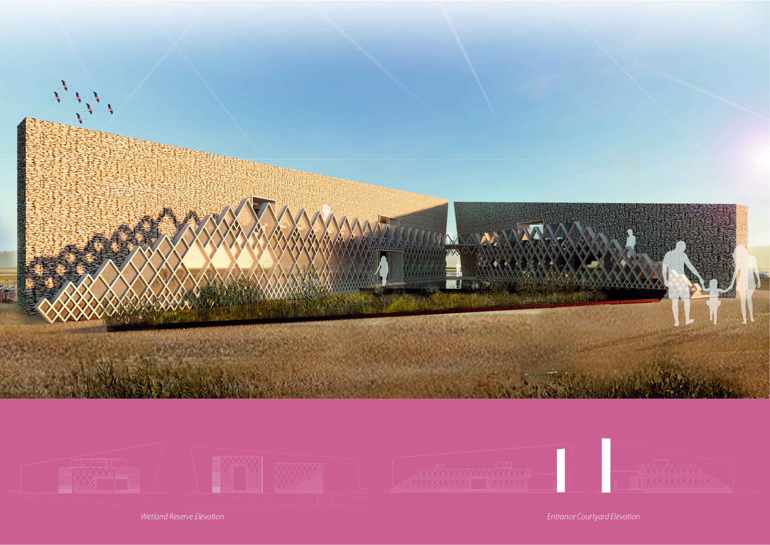 Architecture project // Gabion Walls and Hesian Textures Enhancing ...