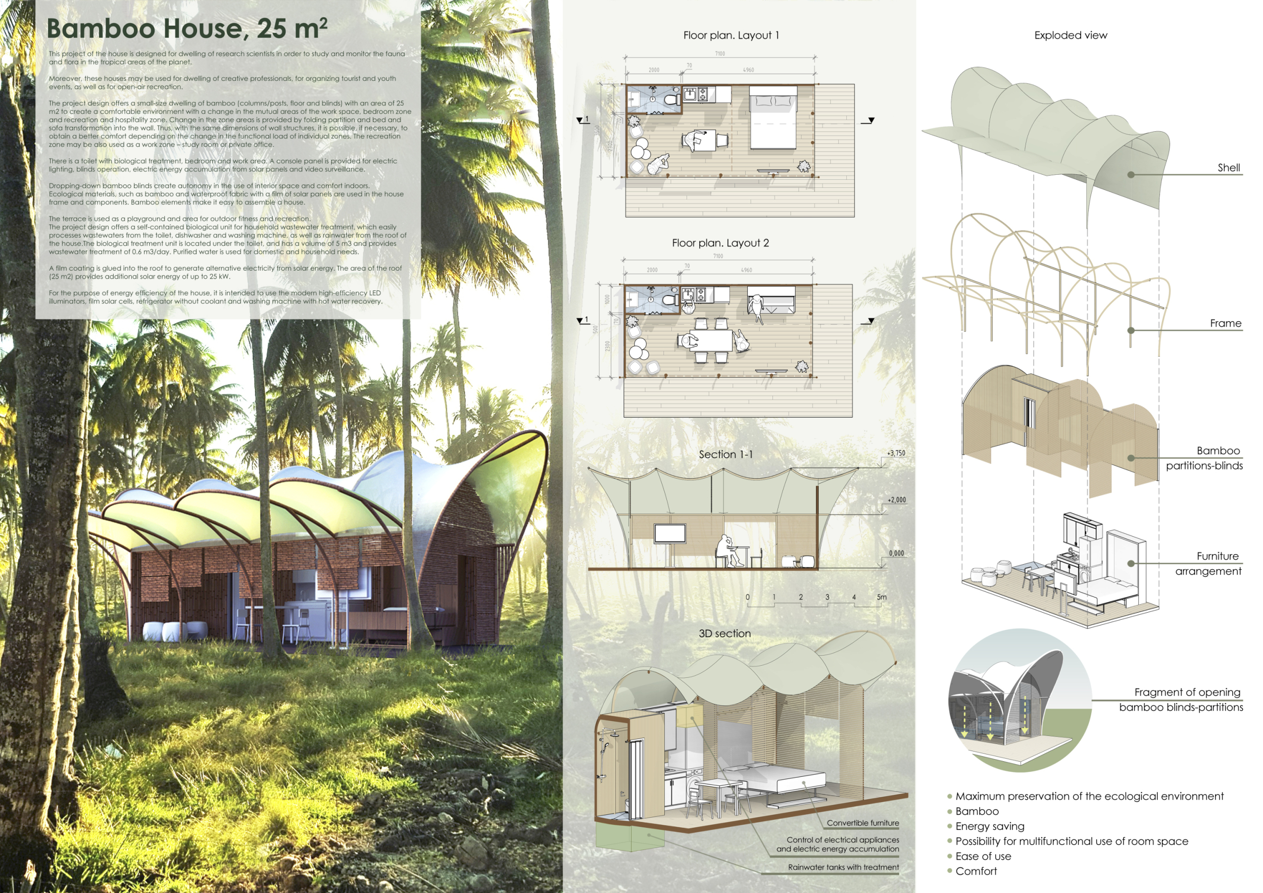 Architecture project // Bamboo Structure with Thermoplastic Shell ...