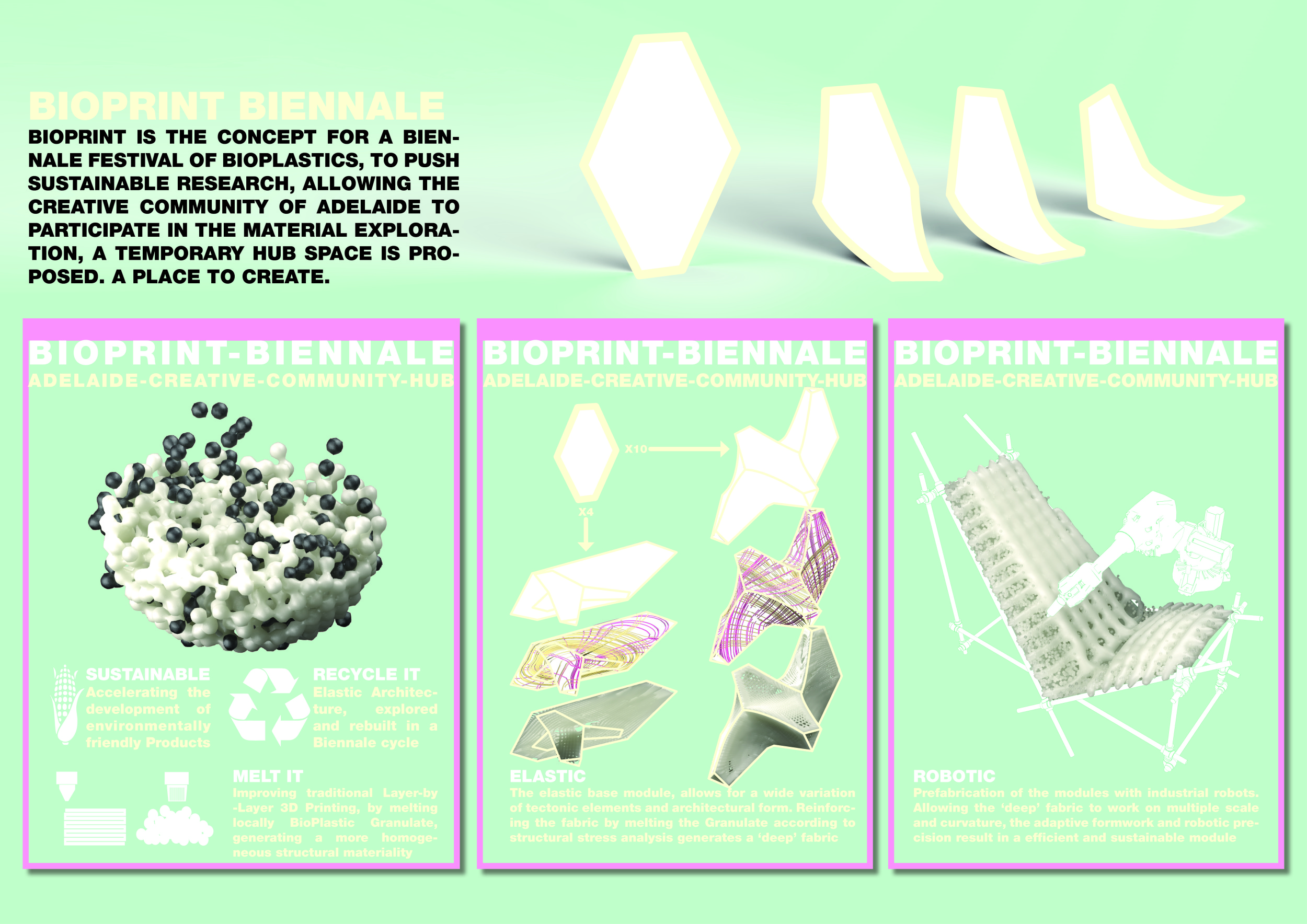 Architecture project // Bioplastic Hub with Modular Form and Robotic ...