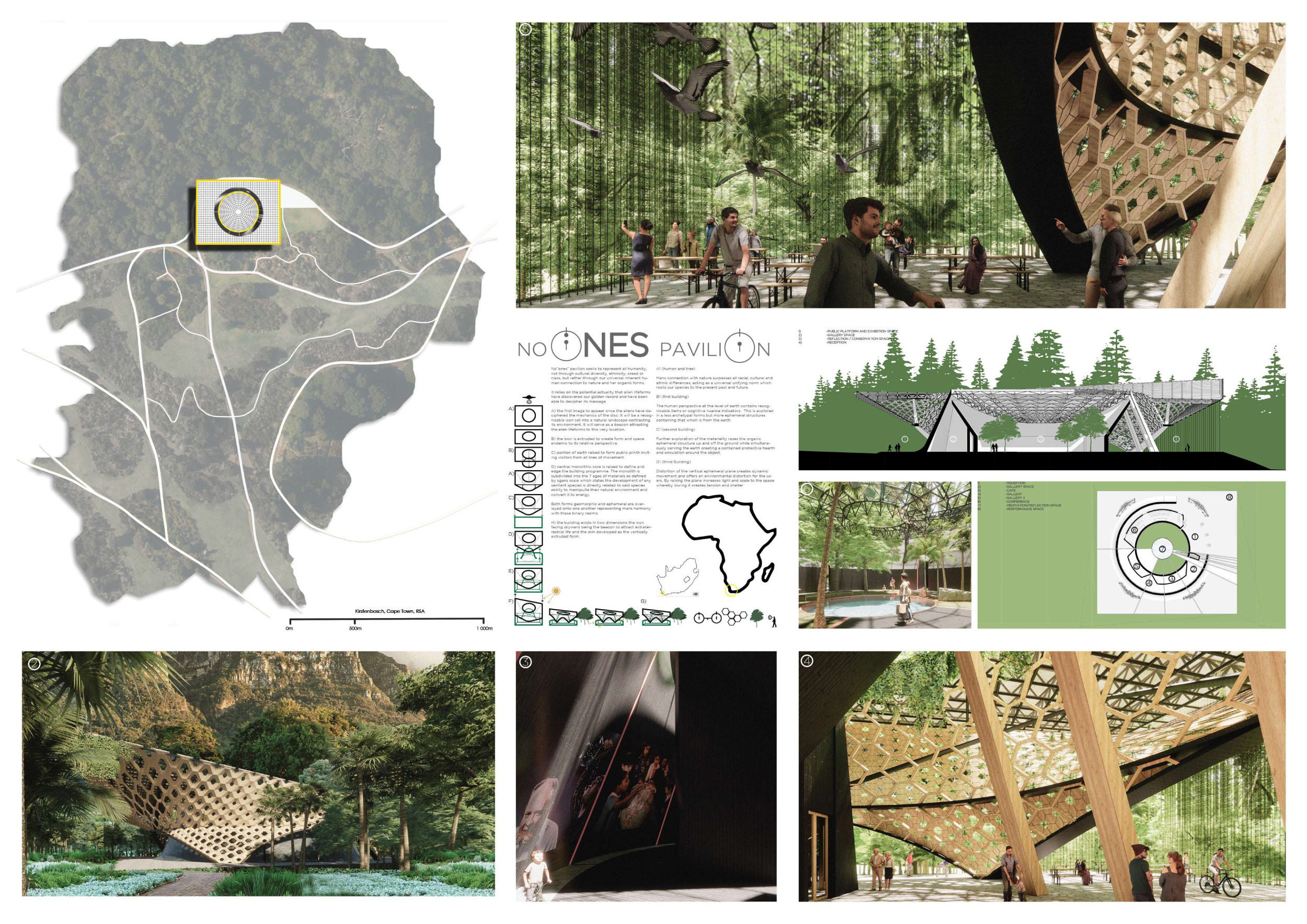 Architecture project // Monolithic Core with Geomorphic Elements in a ...