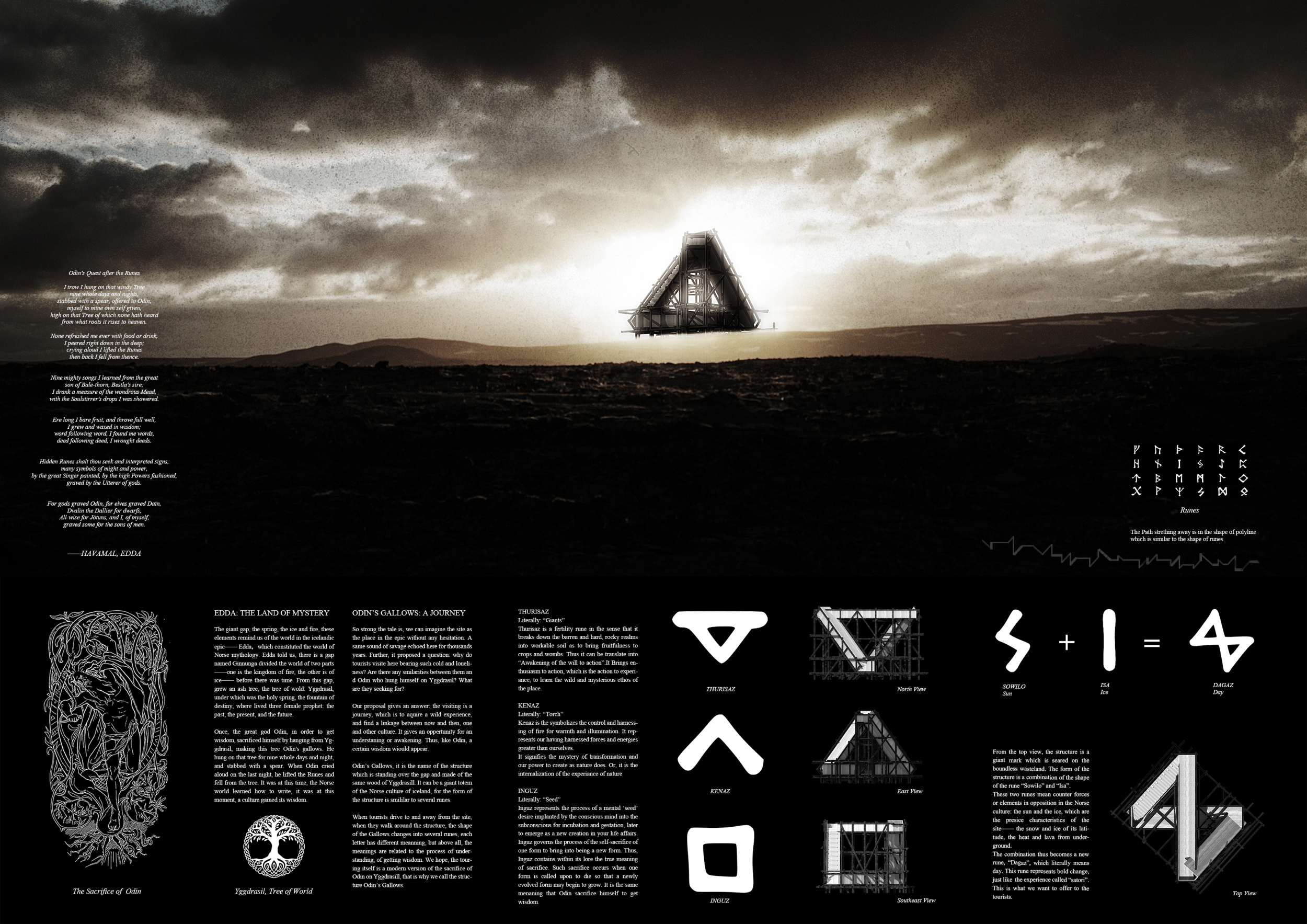 Architecture project // Exploring Wisdom Through Ash Wood and Runes in ...