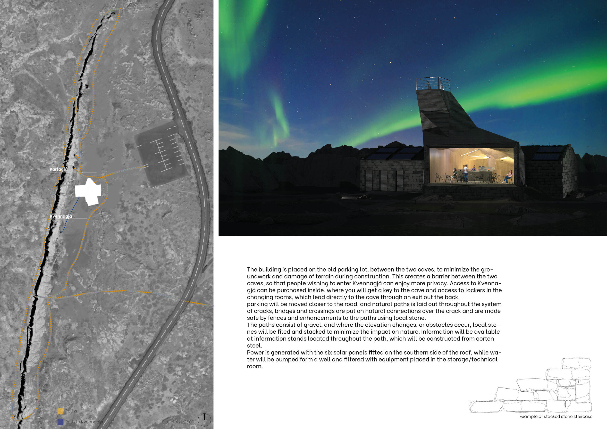 Architecture project // Elevated Café Overlooking Hverfjall Crafted ...