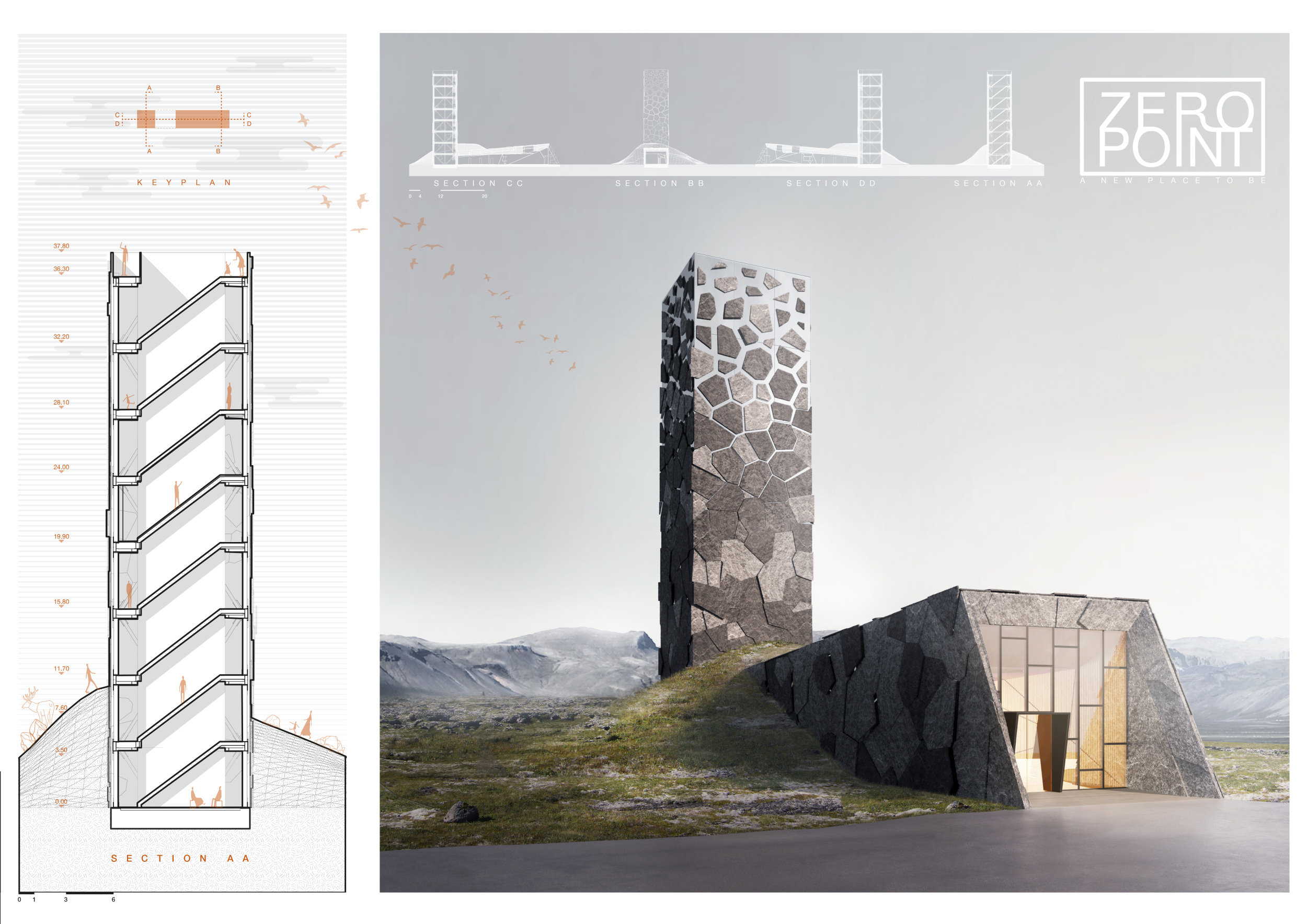 Architecture project // Double-Height Spaces with 360-Degree Views ...