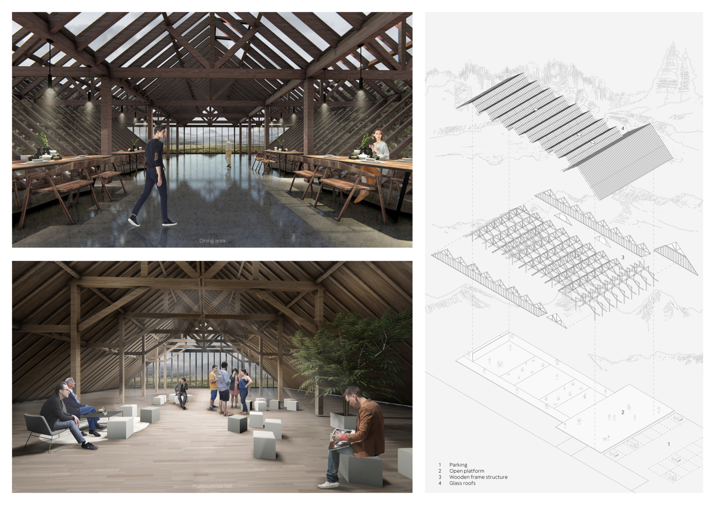 Architecture project // Seamless Transparency and Natural Wood ...