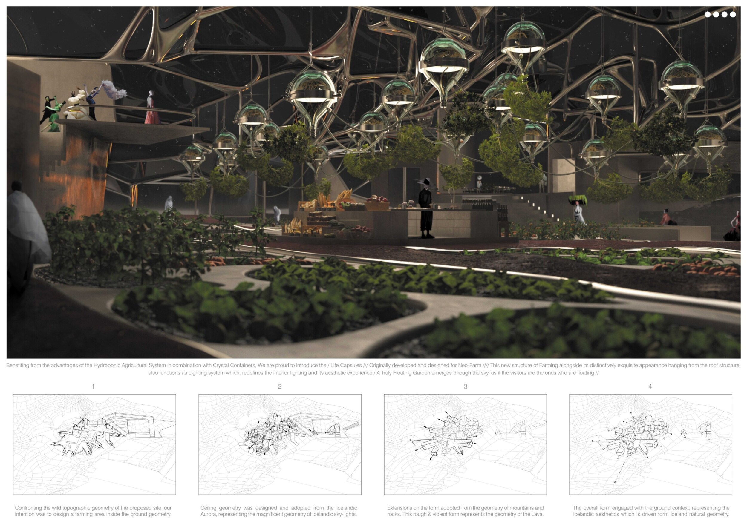 Architecture project // Floating Garden with Hydroponic System in a ...