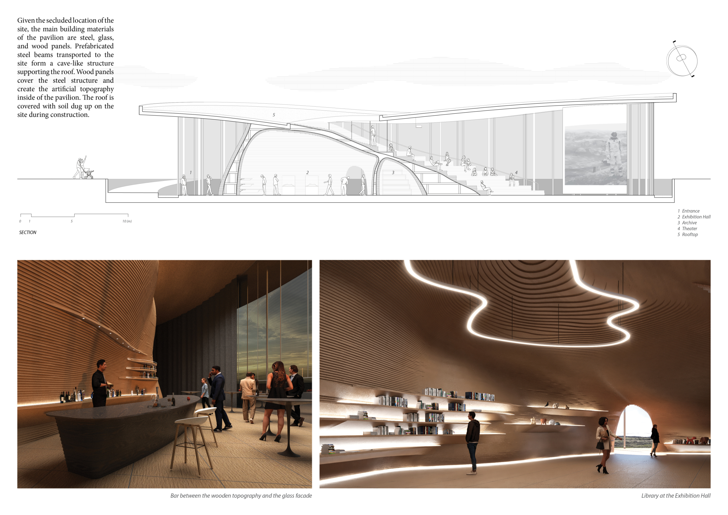 Architecture project // Exposed Steel Structure Blending with Natural ...