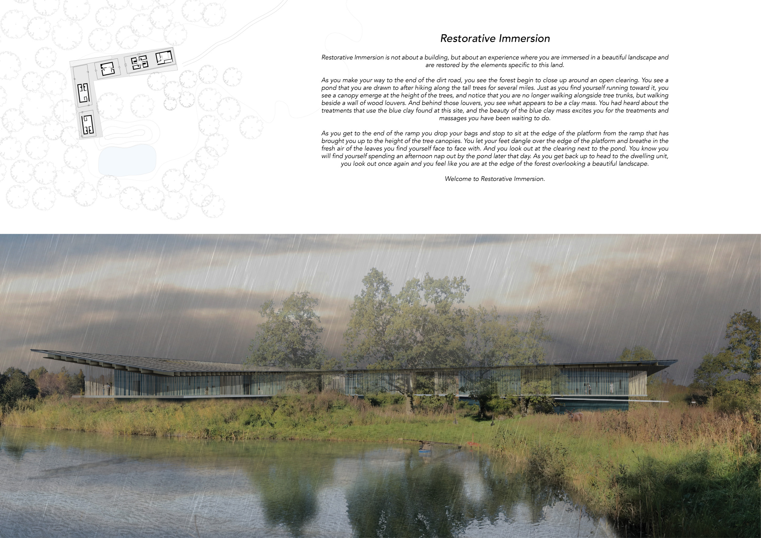 Architecture project // Rammed Earth Retreat with Elevated Platforms ...