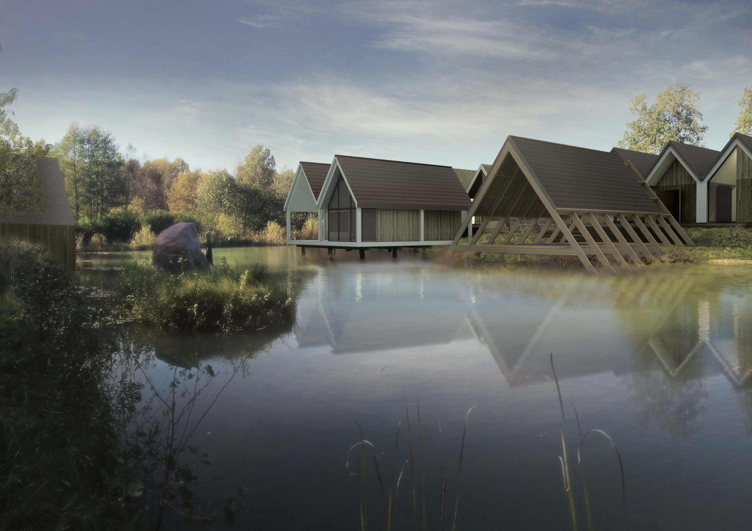 Architecture project // Thatch Roofed a-Frame Structures Utilizing ...