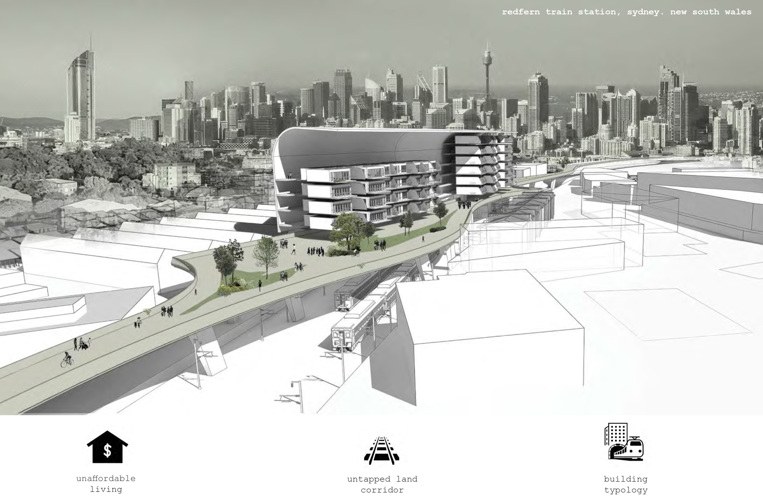 Architecture project // Elevated Living Above Transit with Engineered ...