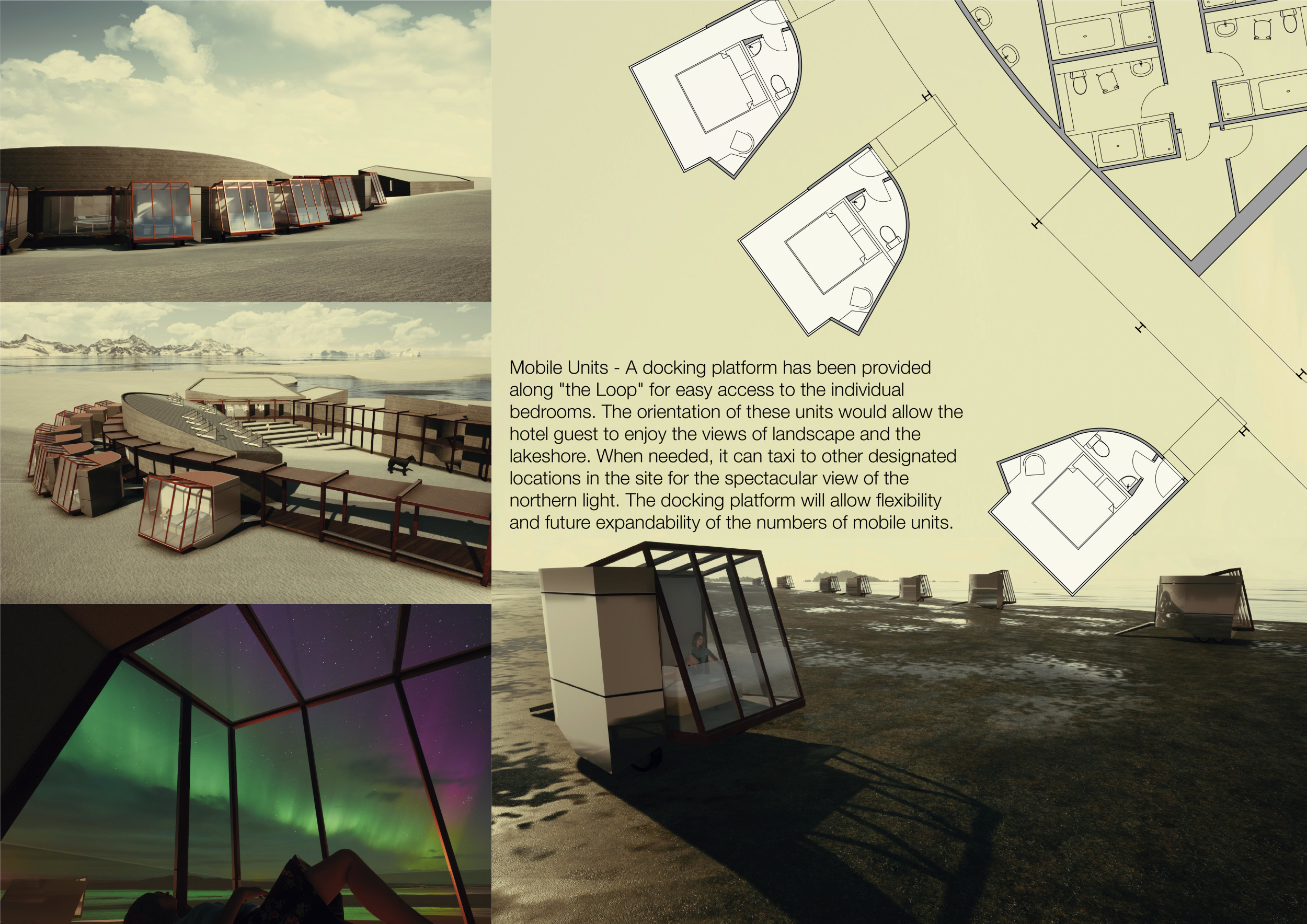 Architecture project // Elevated Accommodations with Glass Facades and ...