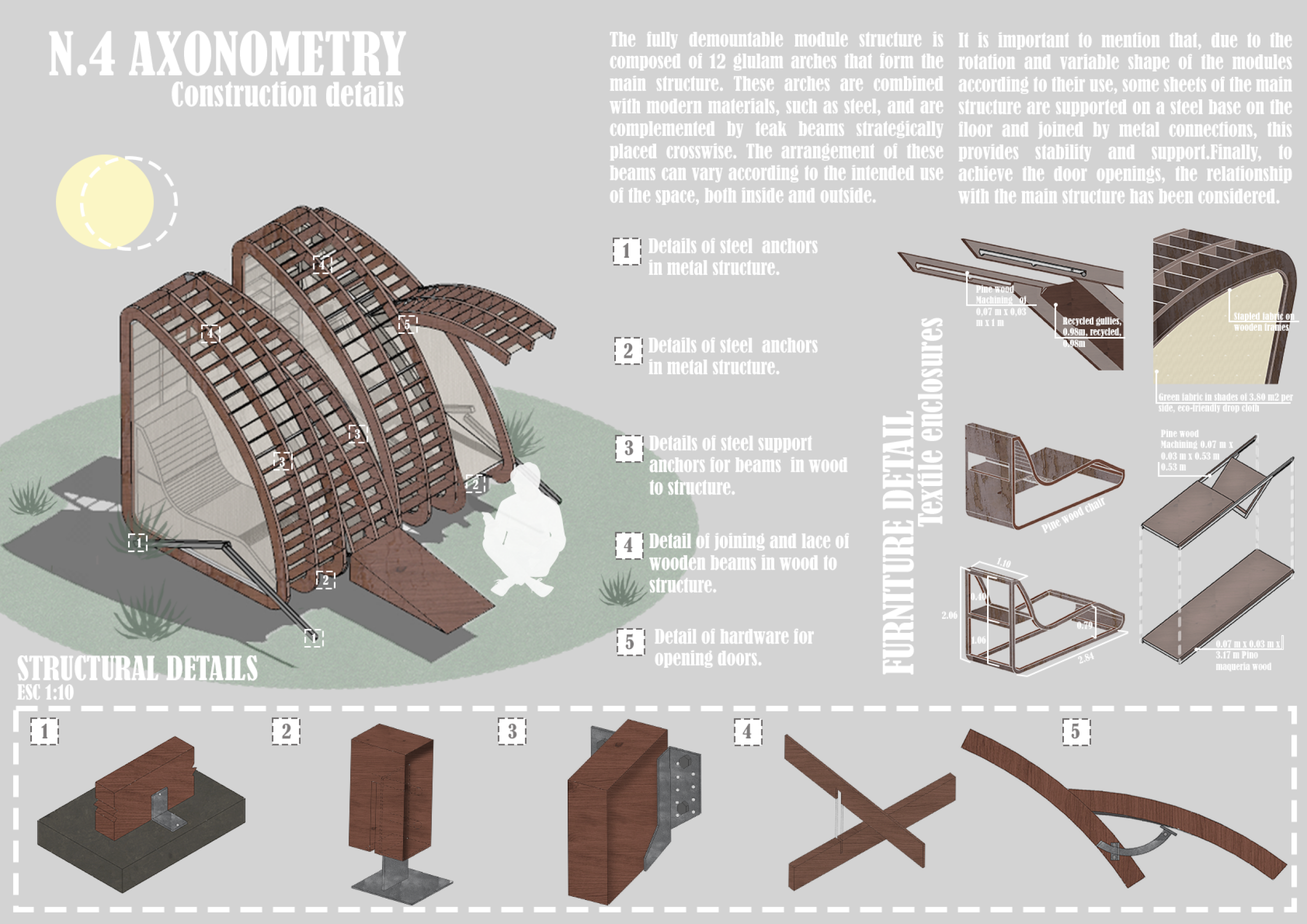 Architecture project // Sustainable Community Hub Featuring Glulam ...