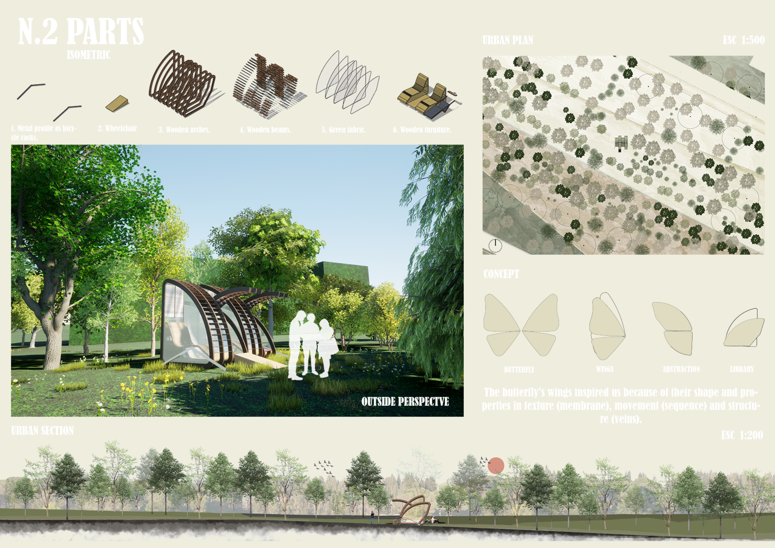 Architecture project // Sustainable Community Hub Featuring Glulam ...