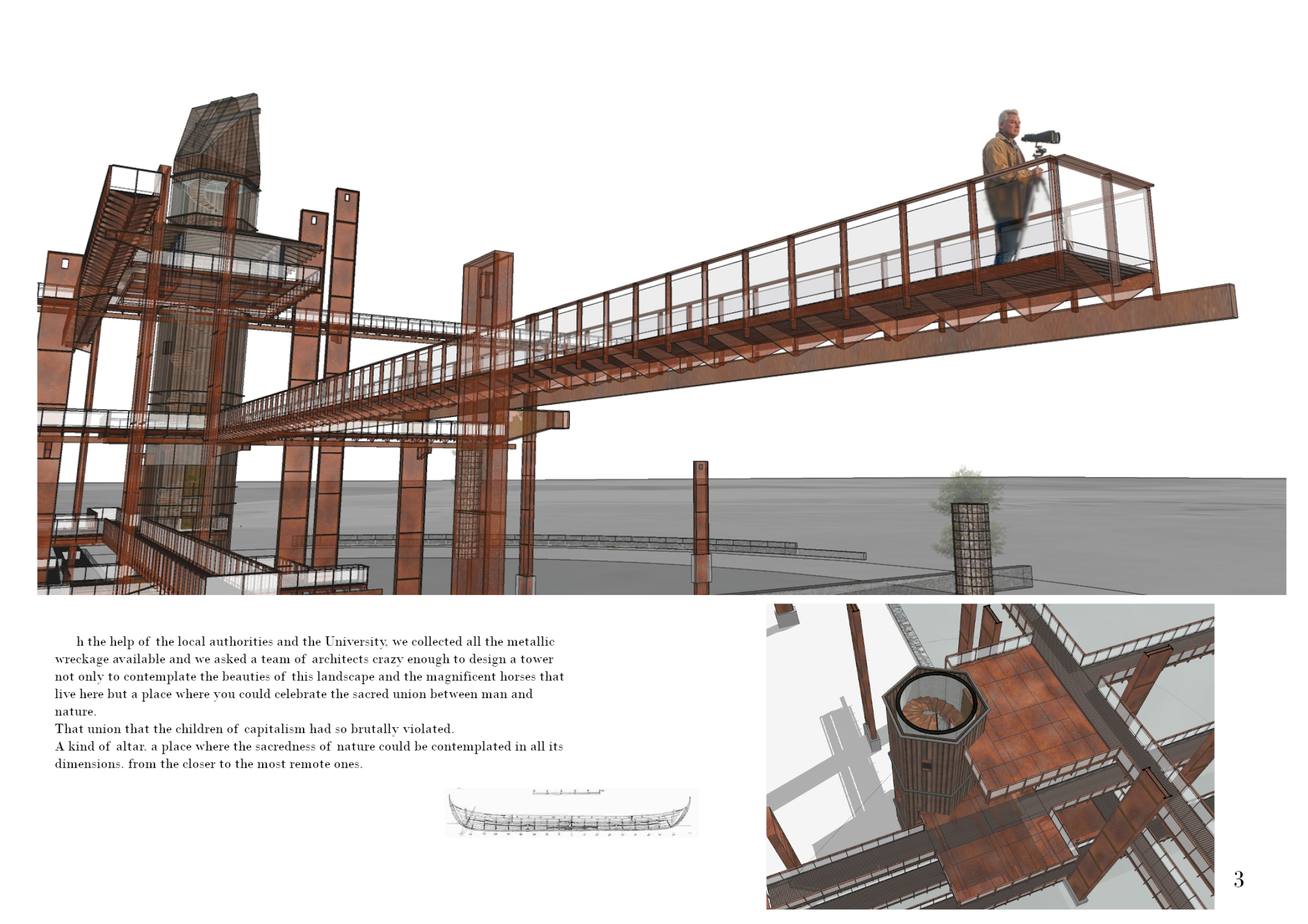 Architecture project // Celestial Observation Tower Merging Community ...