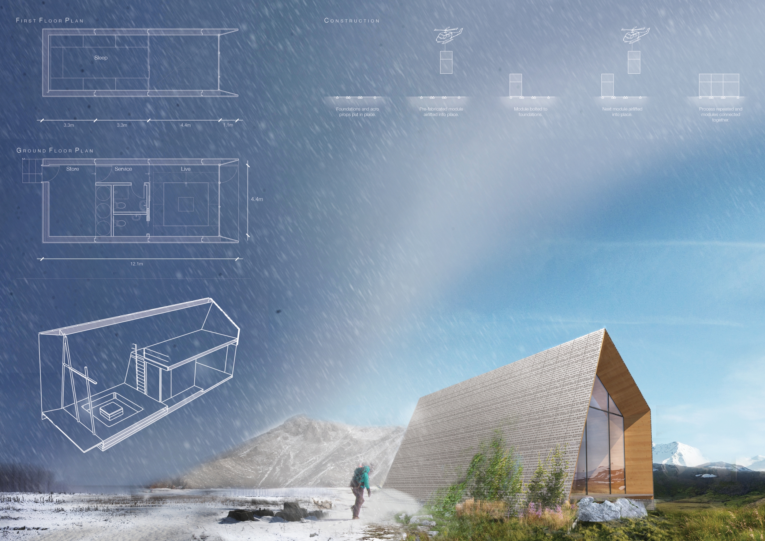Architecture project // Engraved Metal and Charred Wood Elevate a ...