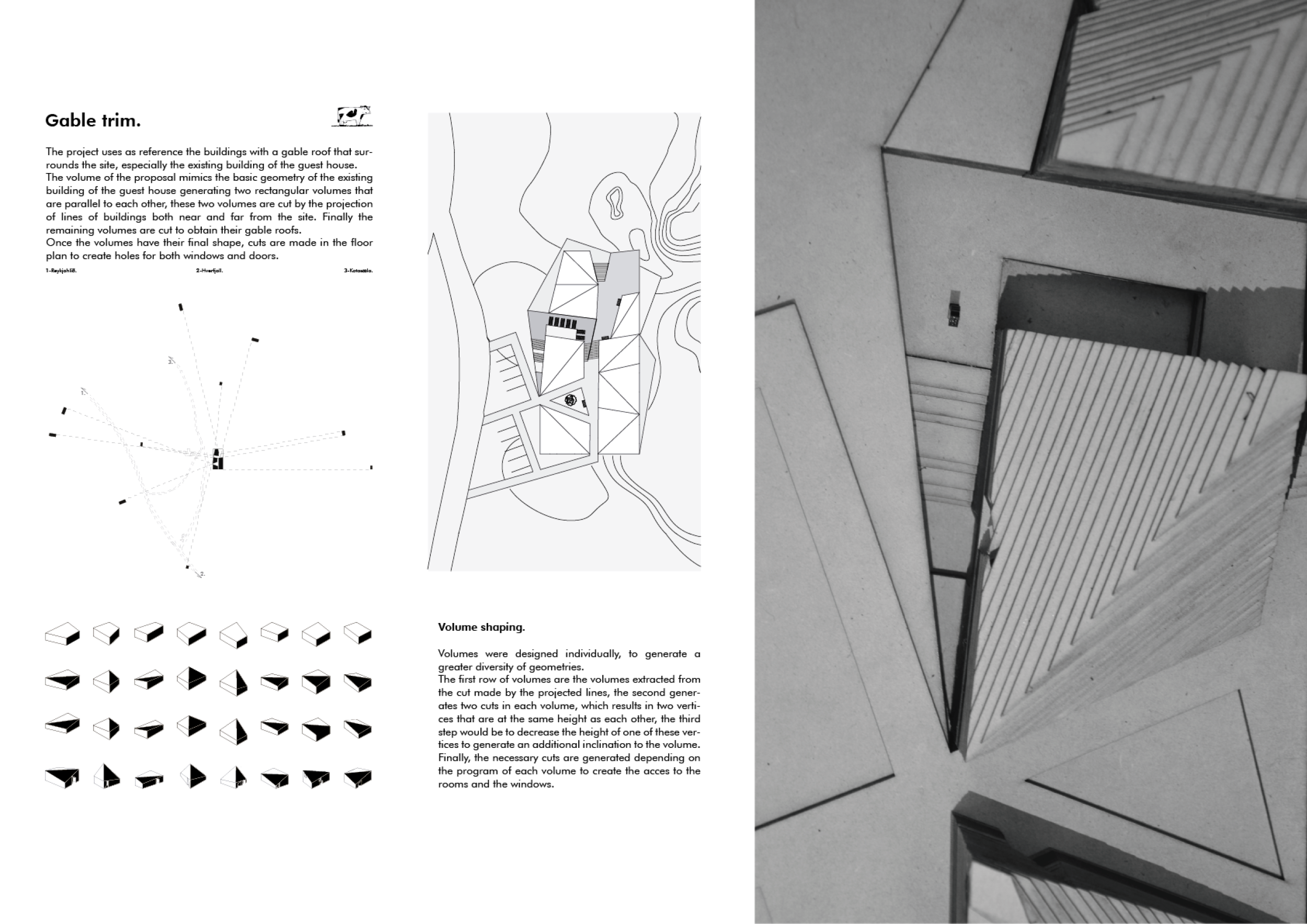 Architecture project // Staggered Roof Forms and Privacy Windows in a ...