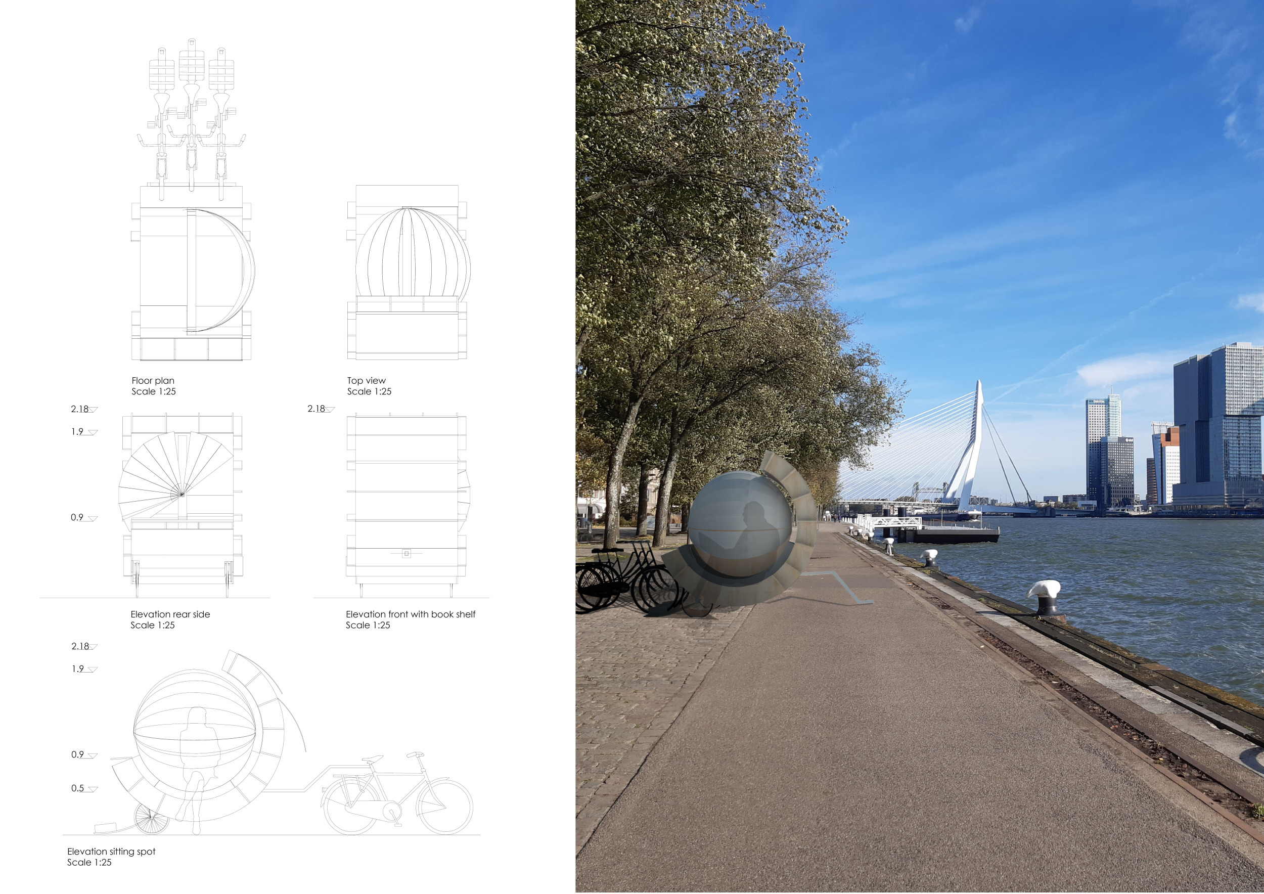 Architecture project // Curved Acrylic Shelter with Plywood Framework ...