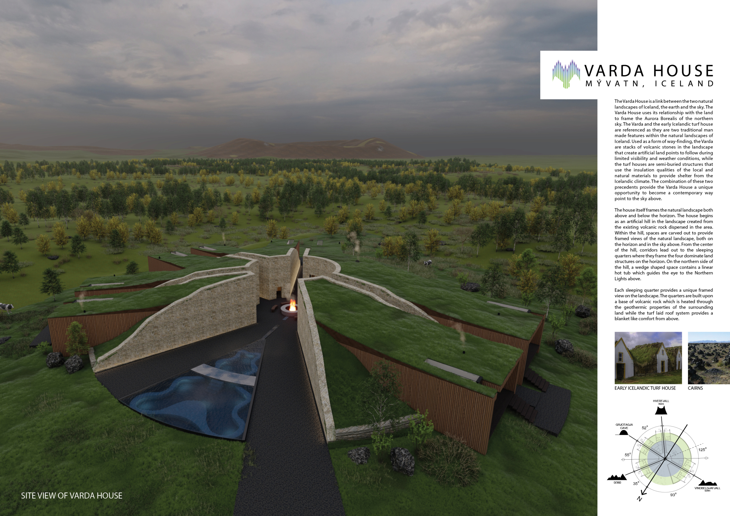 Architecture project // Framing the Northern Lights with Volcanic Rock ...