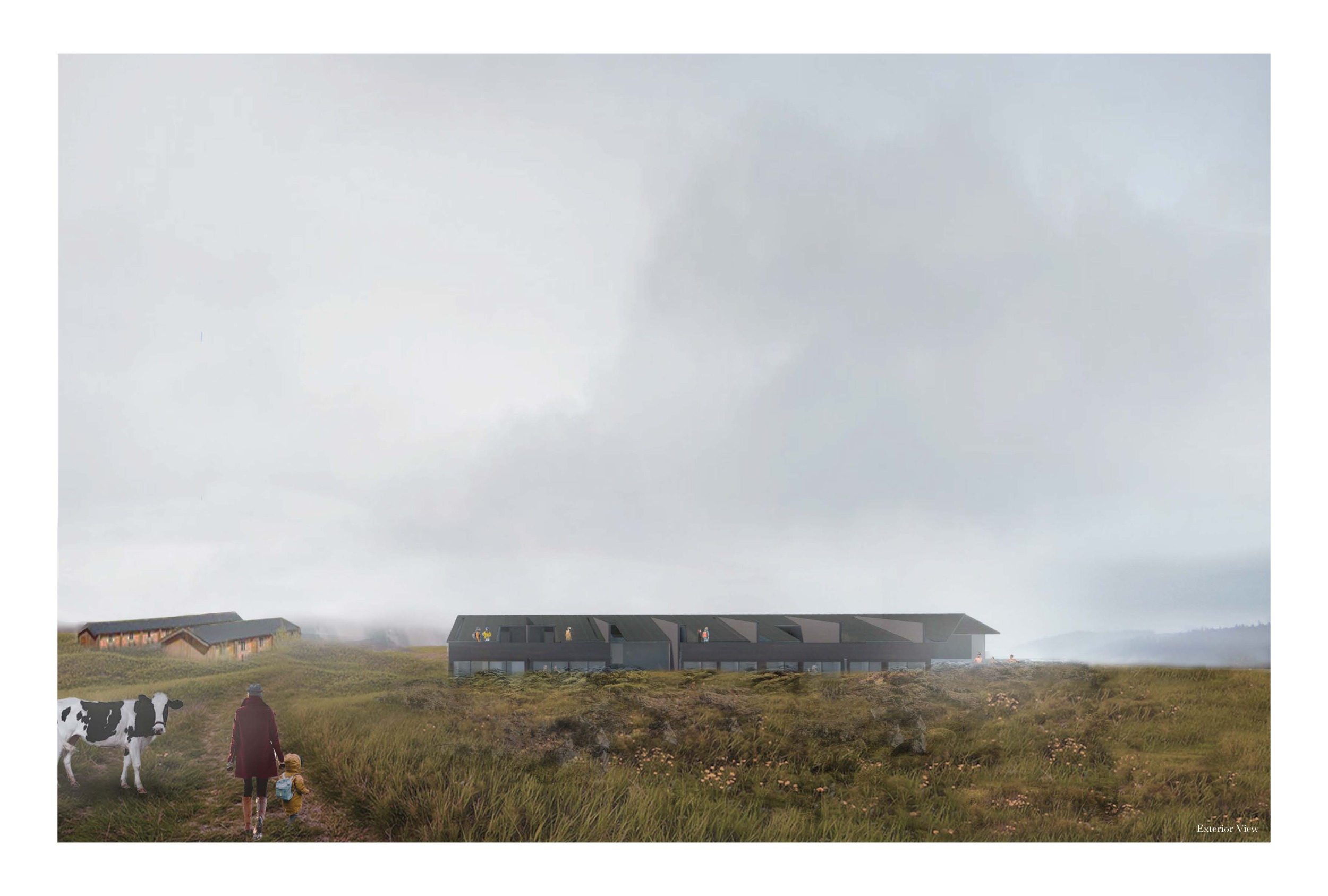 Architecture project // Sunken Guesthouse Crafted with Basalt and ...