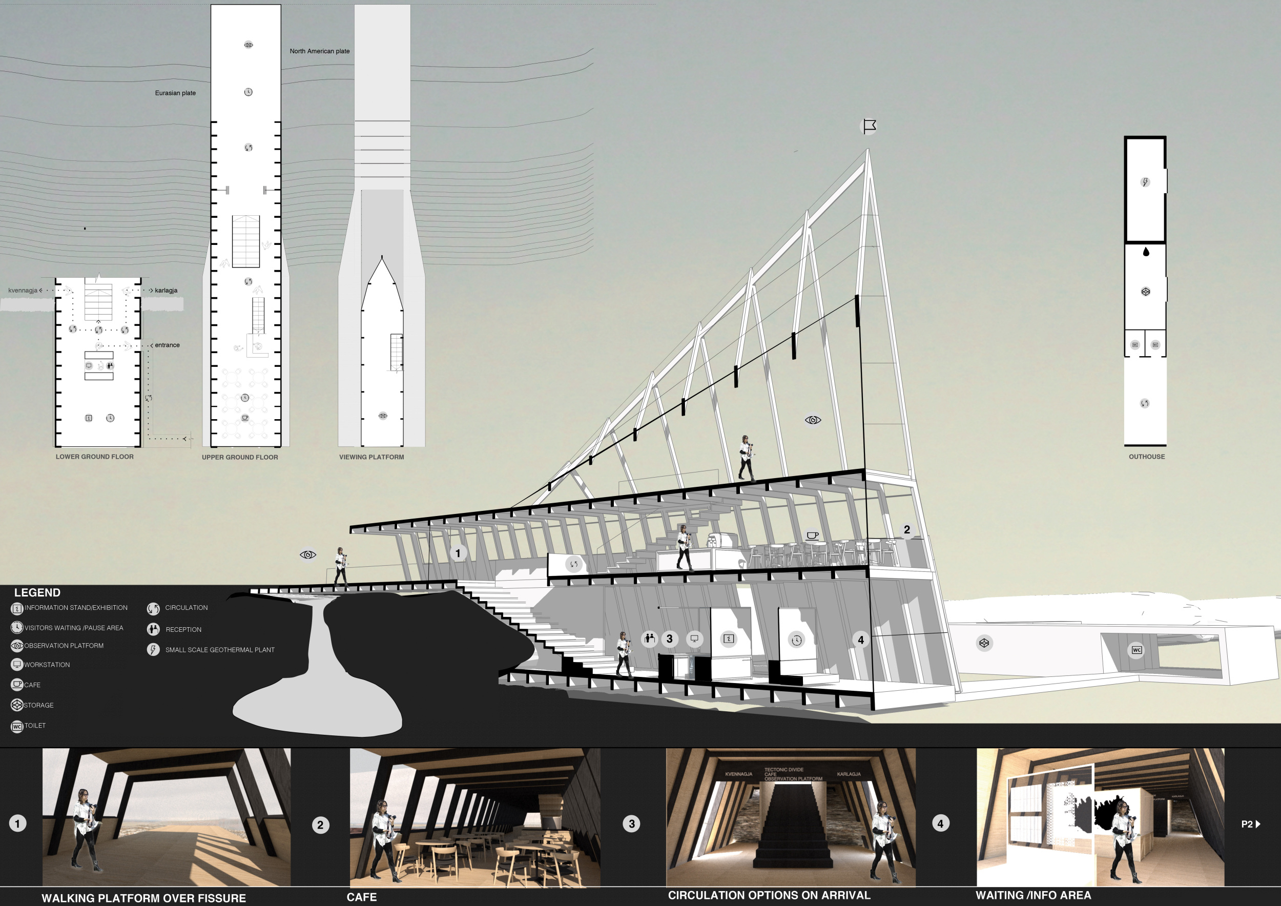 Architecture project // Burned Timber Viewing Tower Emphasizing ...