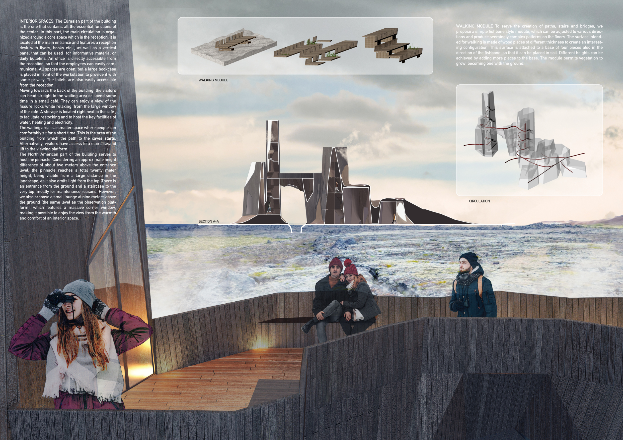 Architecture project // Pinnacle Tower with Soil Coverage over Dark ...