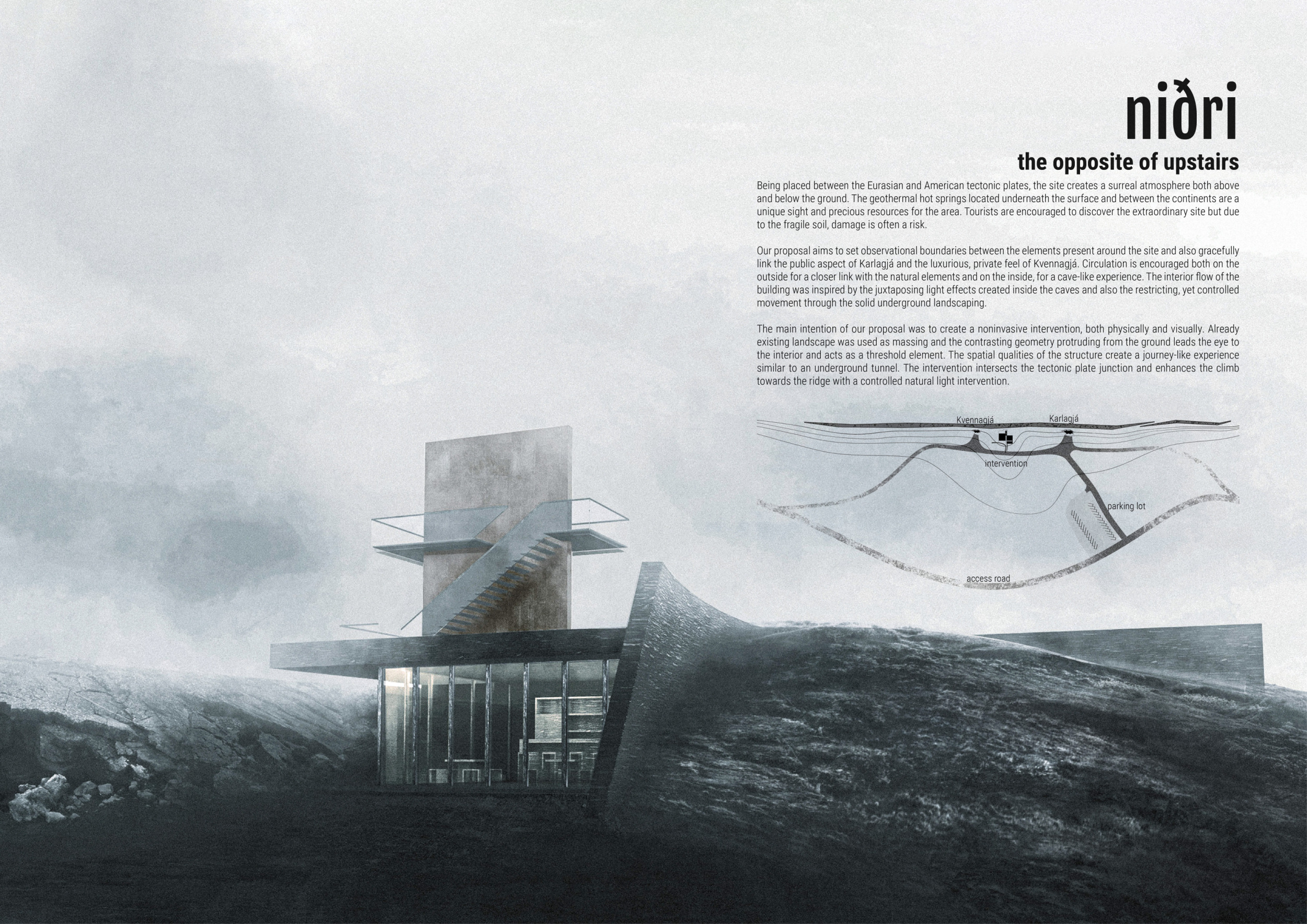 Architecture project // Tectonic Pathways with Reinforced Concrete and ...