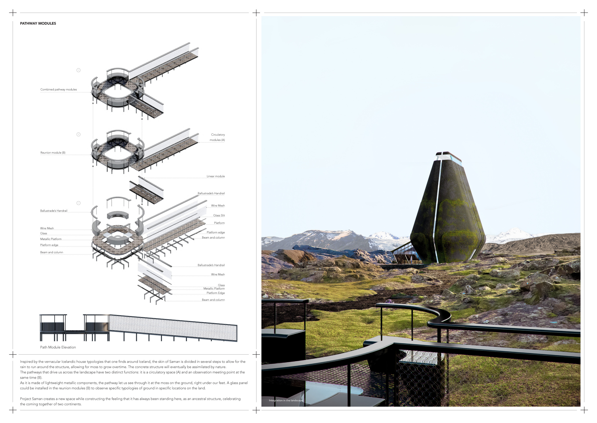 Architecture project // Integration of Concrete Shells and a Geological ...