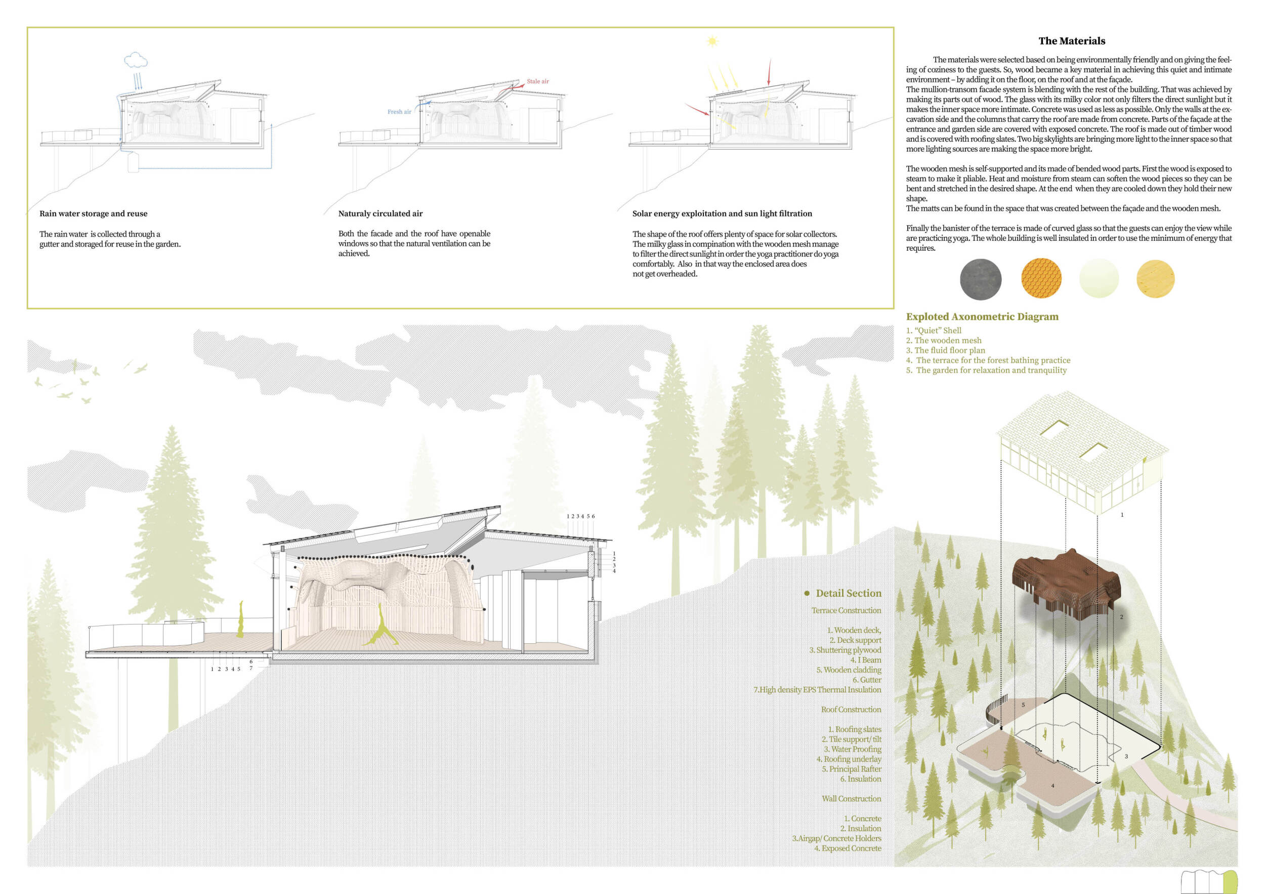 Architecture project // Timber Serenity and Milky Glass Reflections in ...