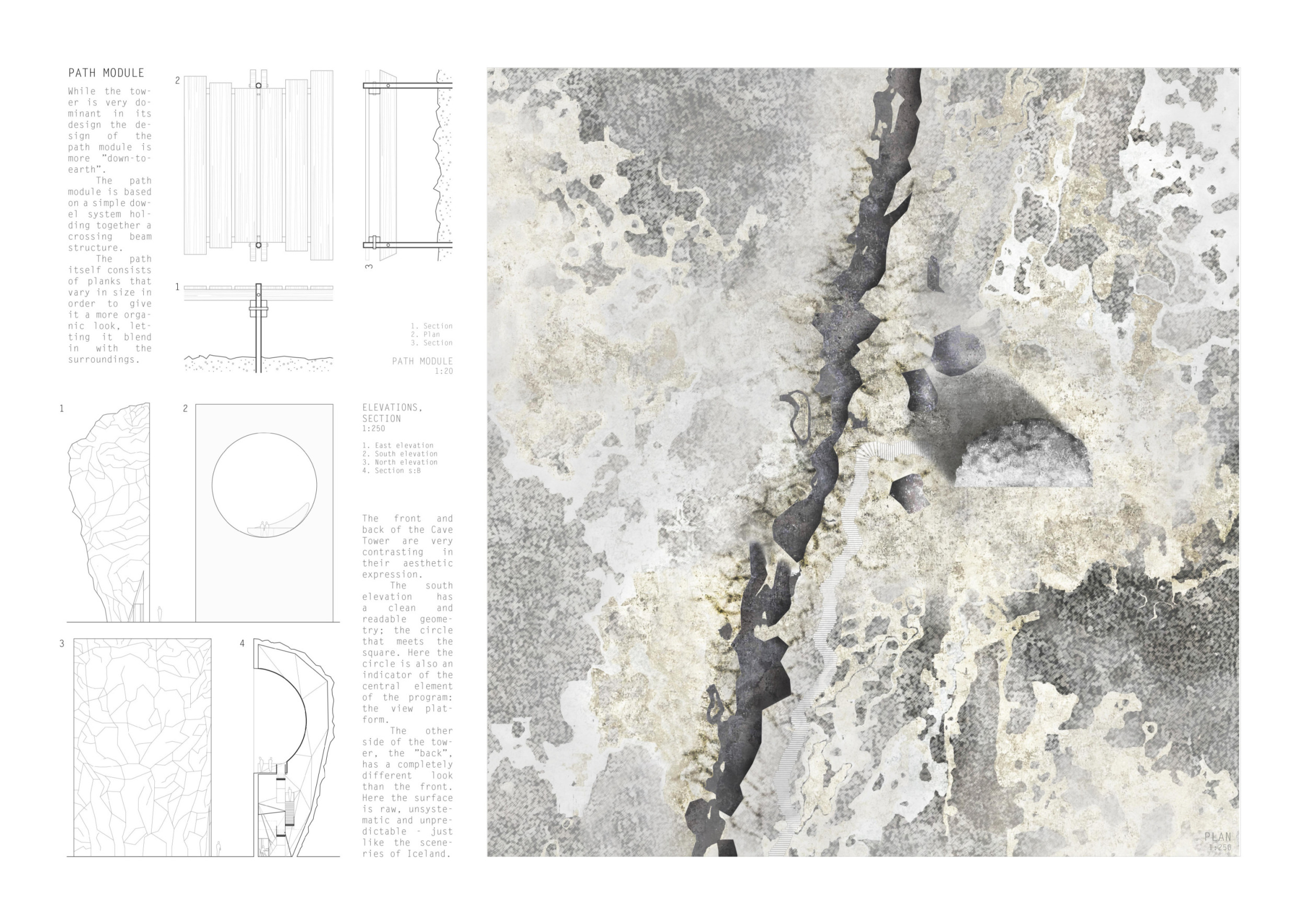 Architecture project // Cave-Inspired Viewing Structure with Concrete ...