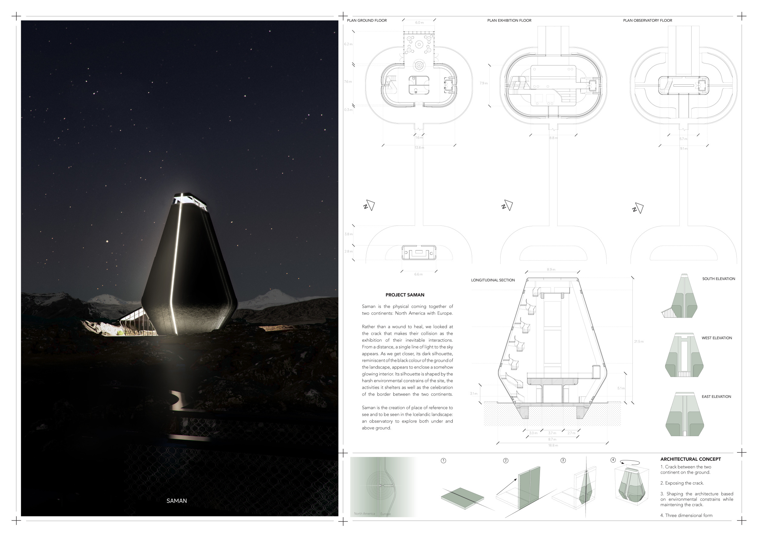 Architecture project // Integration of Concrete Shells and a Geological ...