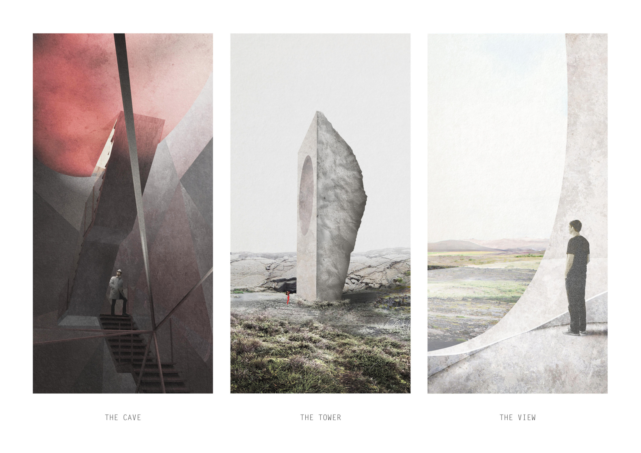 Architecture project // Cave-Inspired Viewing Structure with Concrete ...