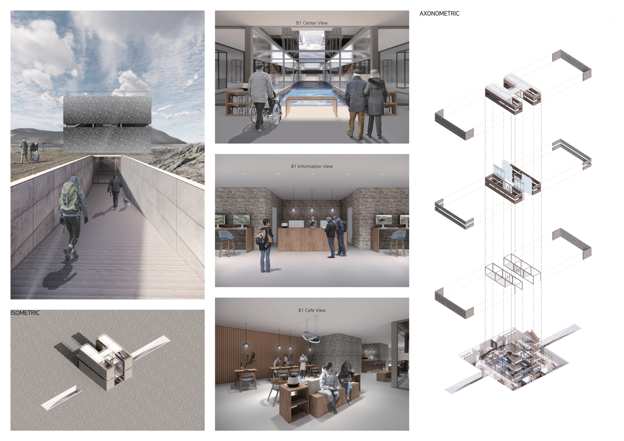 Architecture project // Tectonic Boundary Structure with Reflective ...