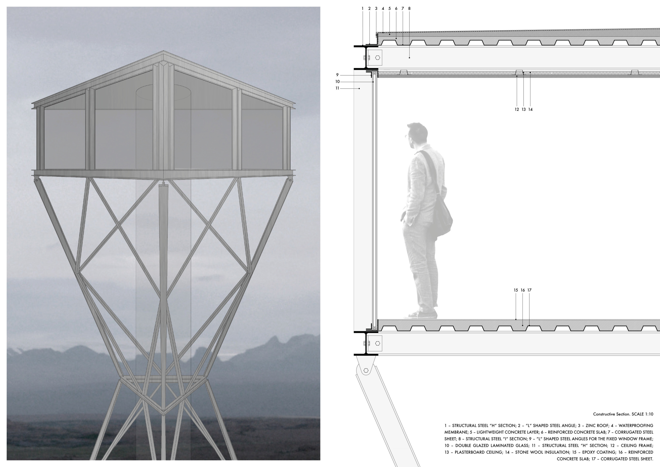 Architecture project // Backlit Observation Platform with Structural ...