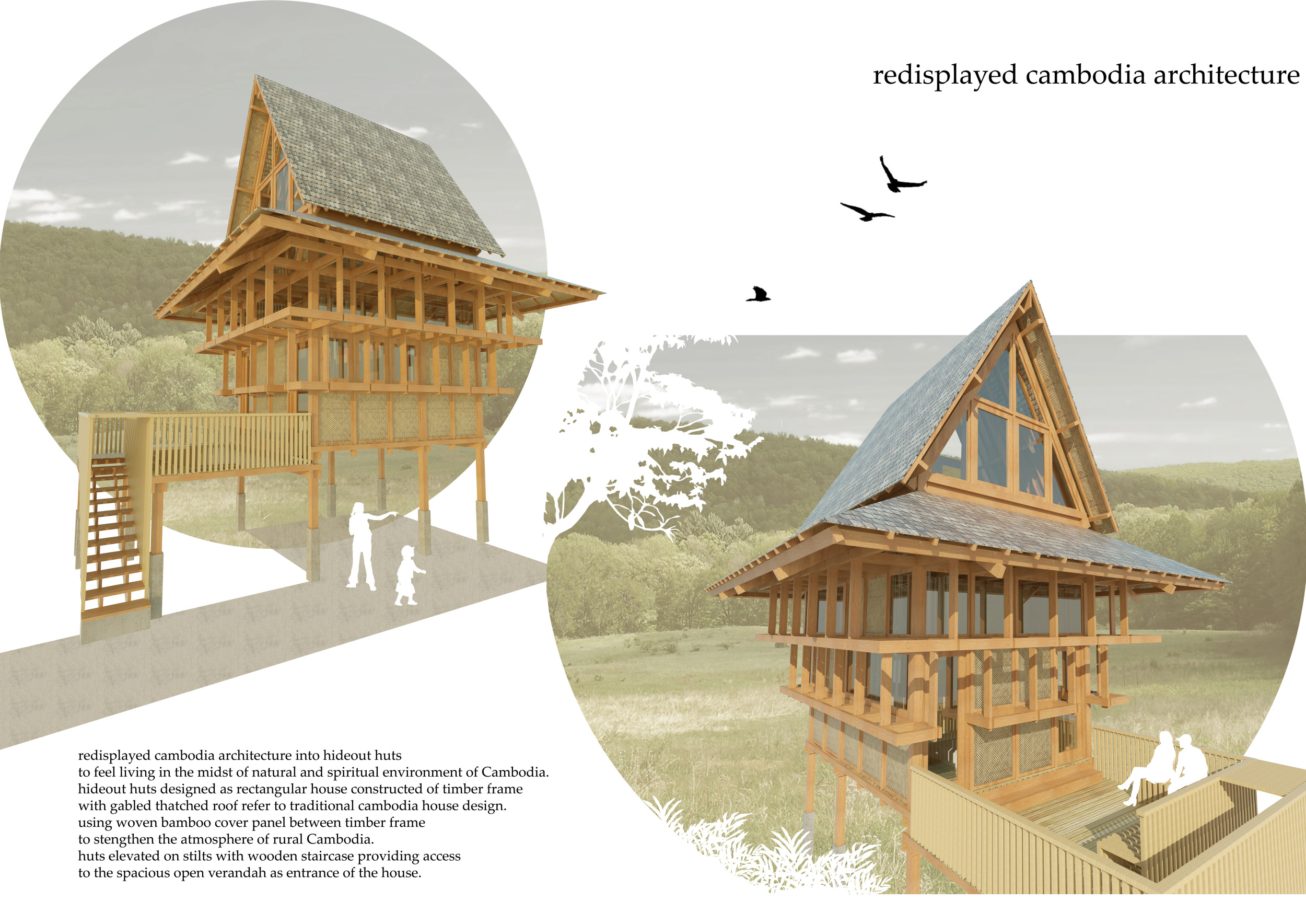 Architecture project // Woven Bamboo Huts Elevated Above Organic ...