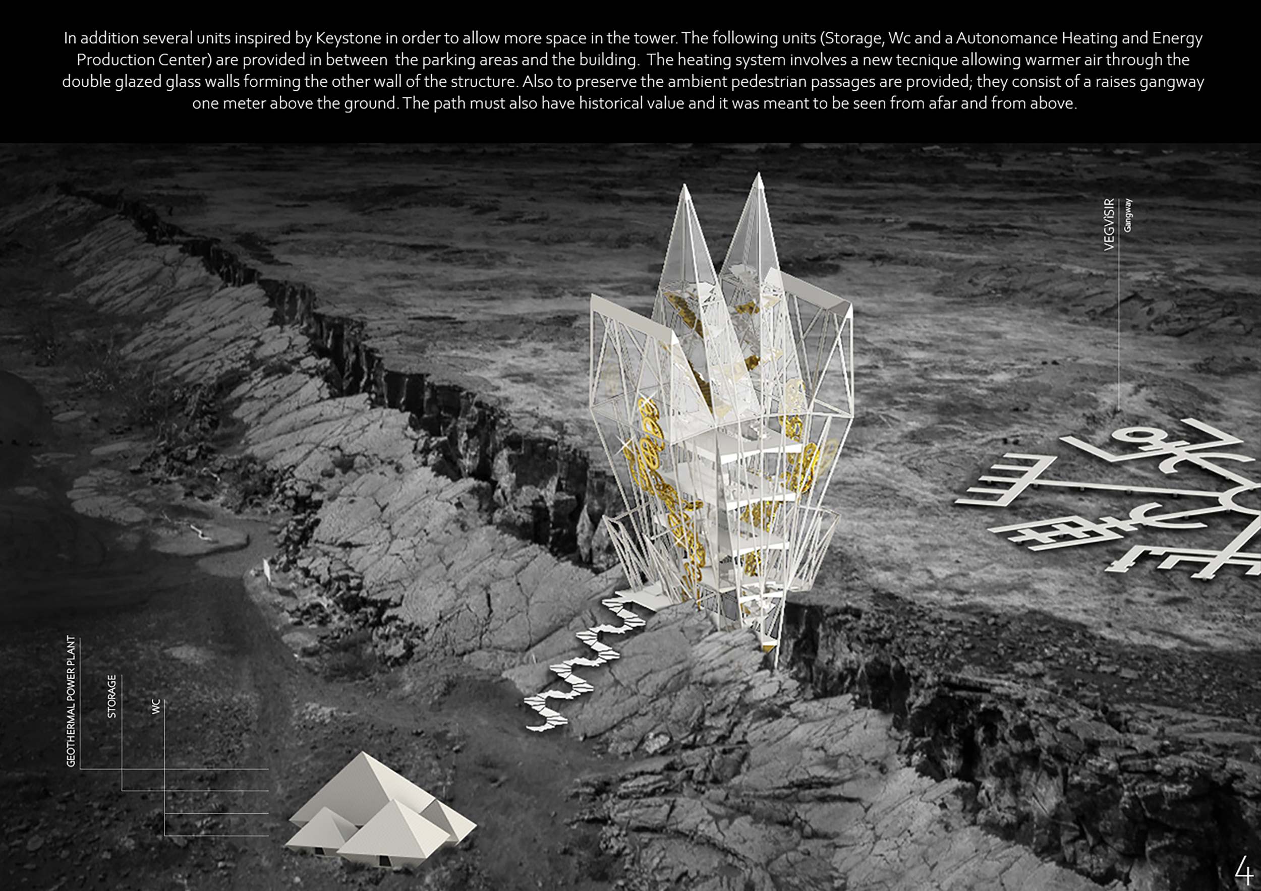 Architecture project // Dynamic Structure Supported by Spider Paws with ...