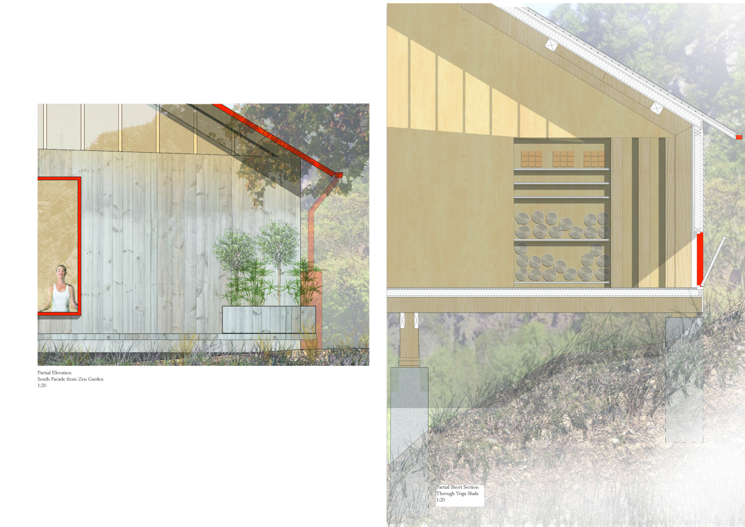 Architecture project // Red Zinc Roof over Timeless Birch and Reclaimed ...