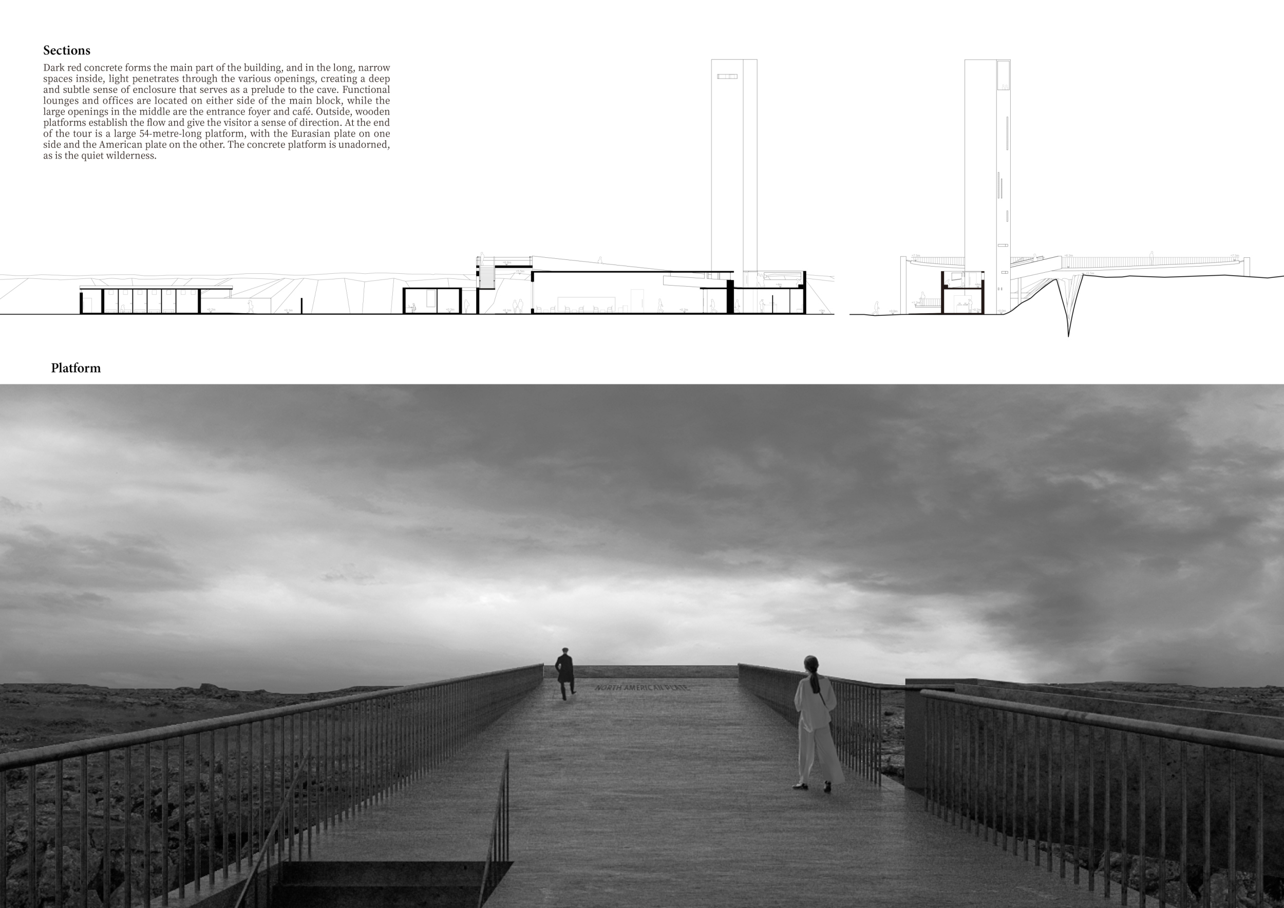 Architecture project // Red Concrete Volumes Elevating Tectonic Views ...
