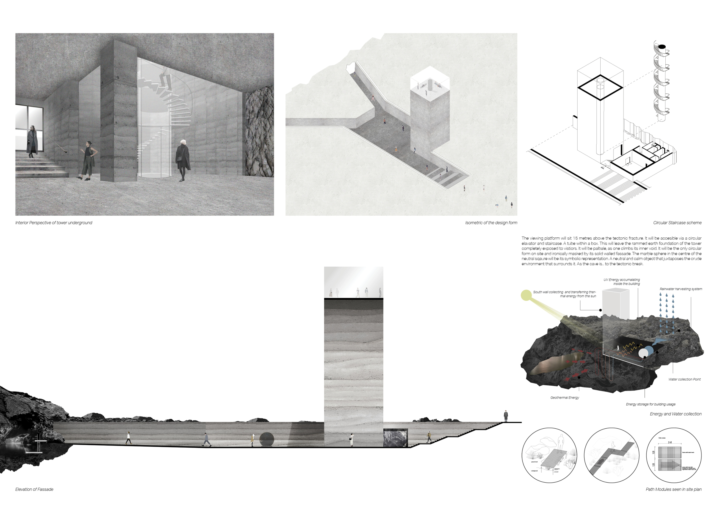 Architecture project // Rammed Earth Tunnels and Viewing Platforms ...