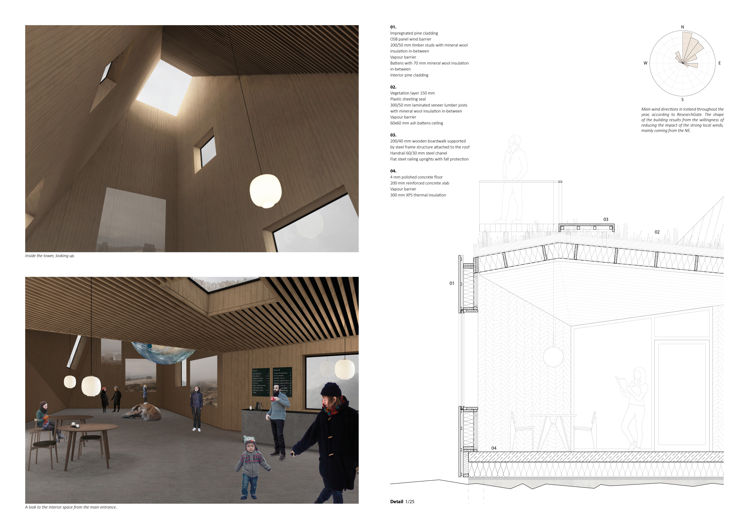 Architecture project // Timber Landmark Overlooking Tectonic Fissure ...