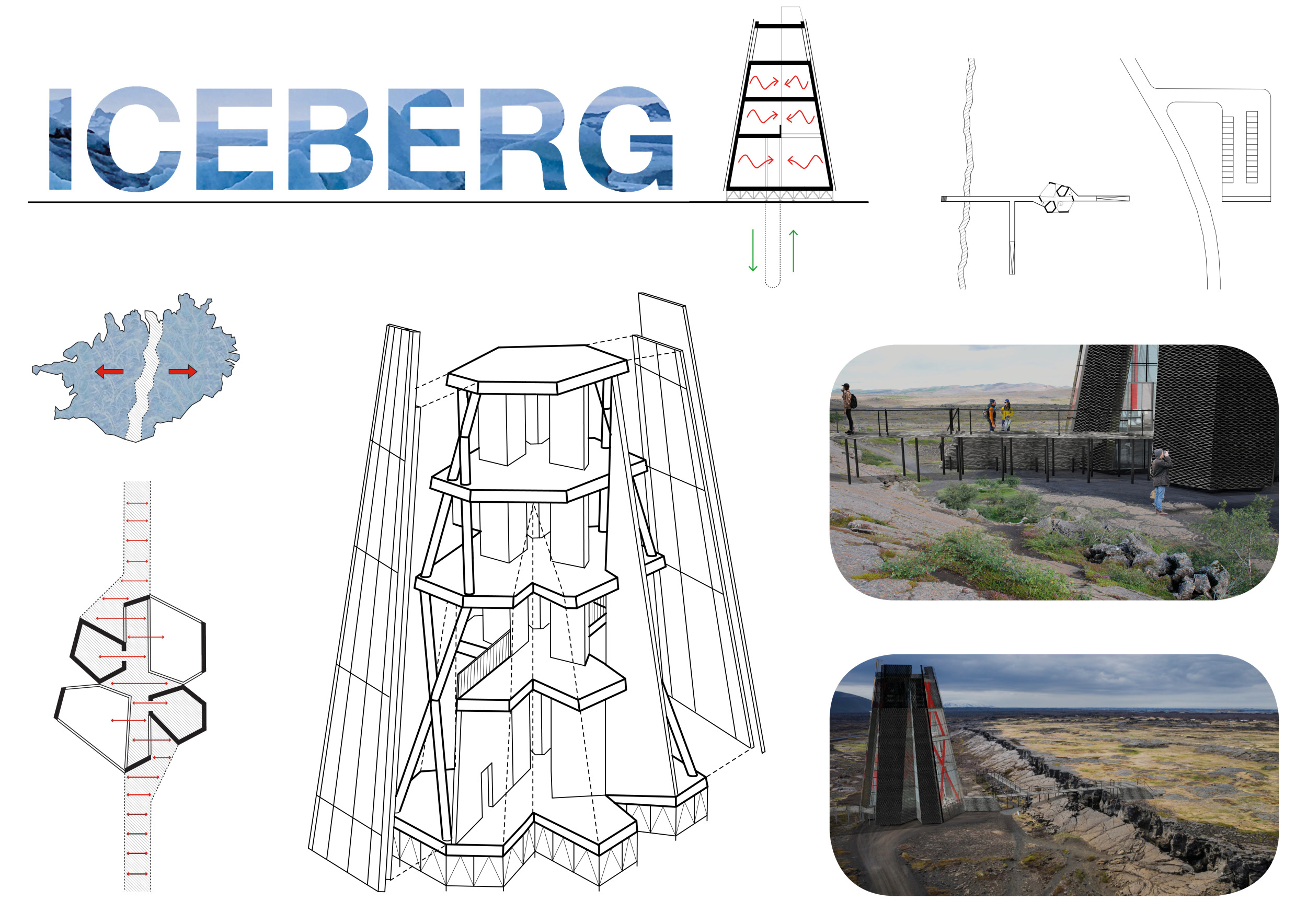 Architecture project // Iceberg-Inspired Tower with Ventilated Glass ...