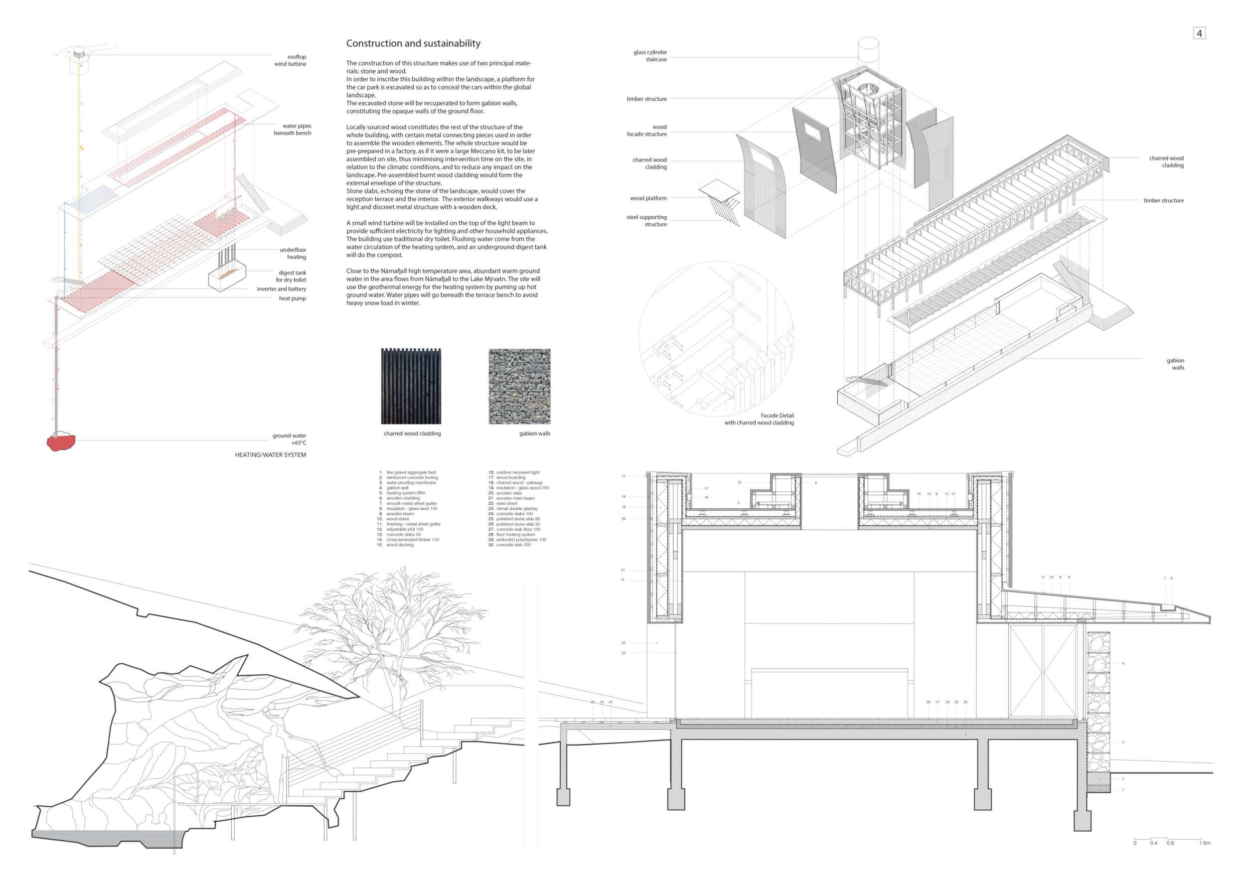 Architecture project // Panoramic Observation Tower Featuring Stone and ...