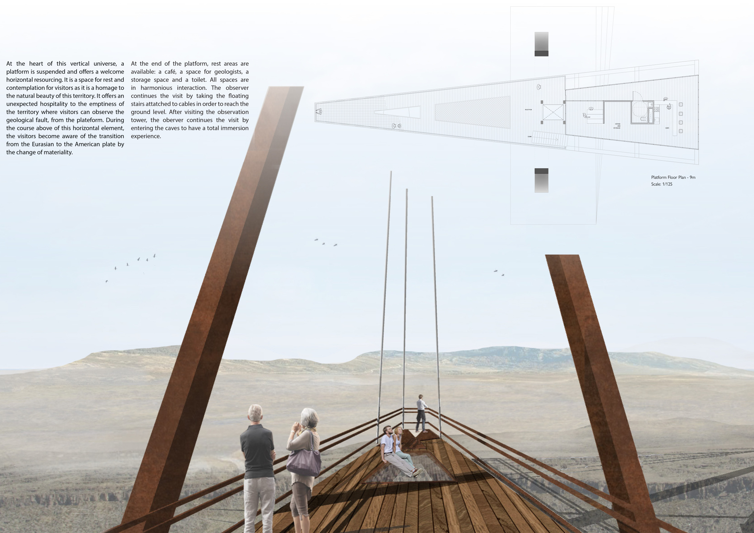 Architecture project // Tension Cables and Metal Pillars Elevate ...