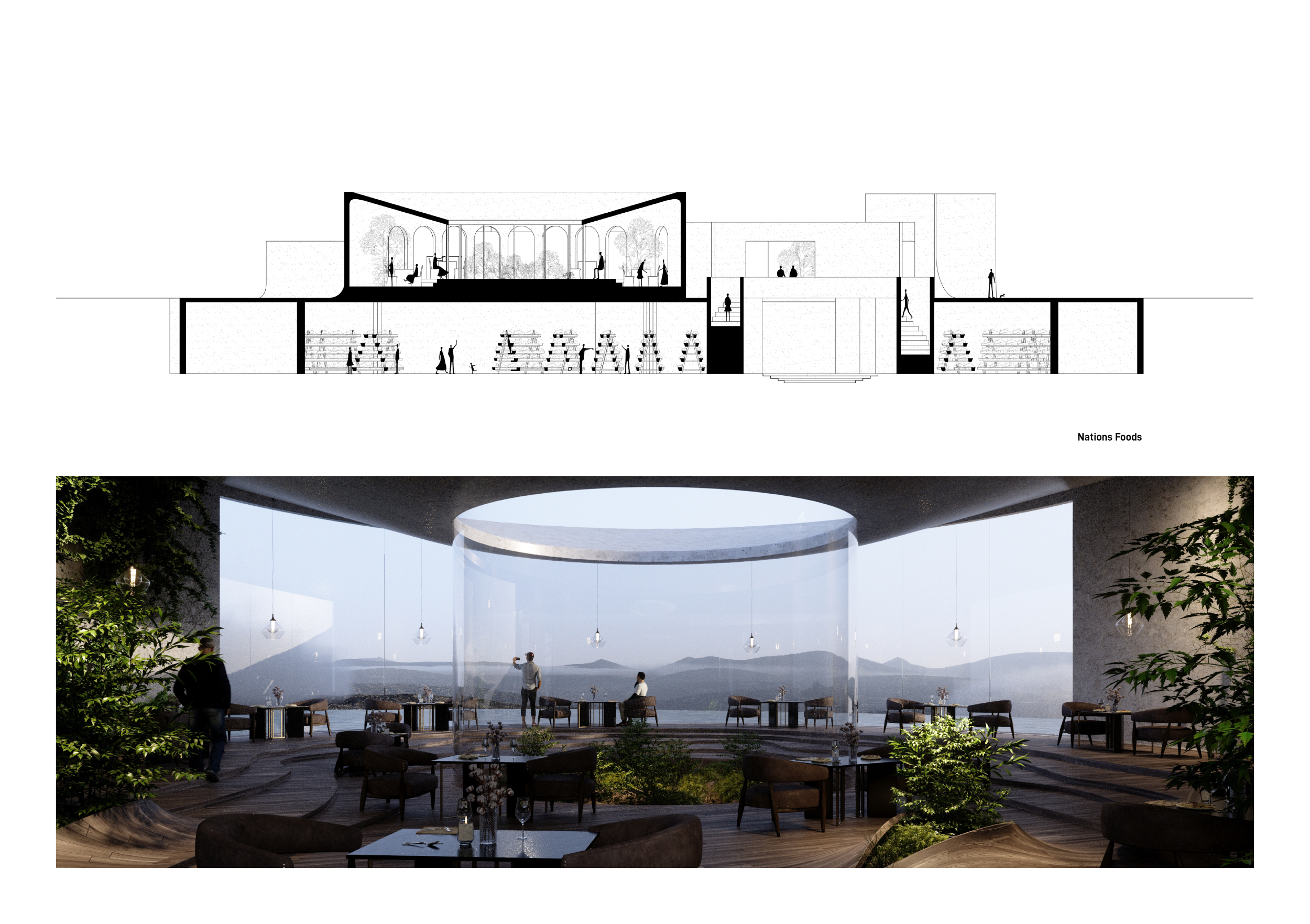Architecture project // Transparent Glass Deck over Indoor Greenhouse ...