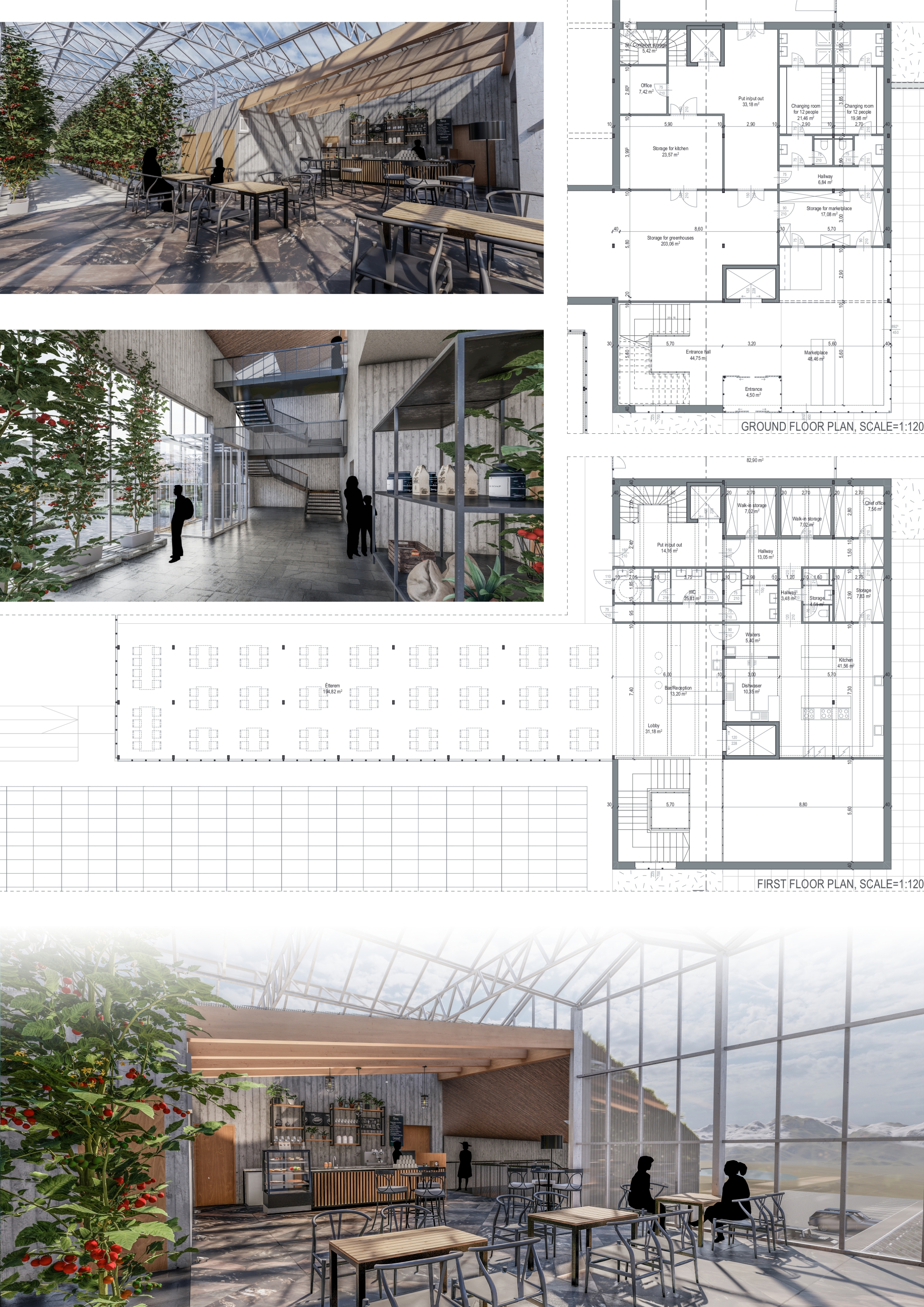 Architecture project // Elevated Restaurant with Glass Facades and ...