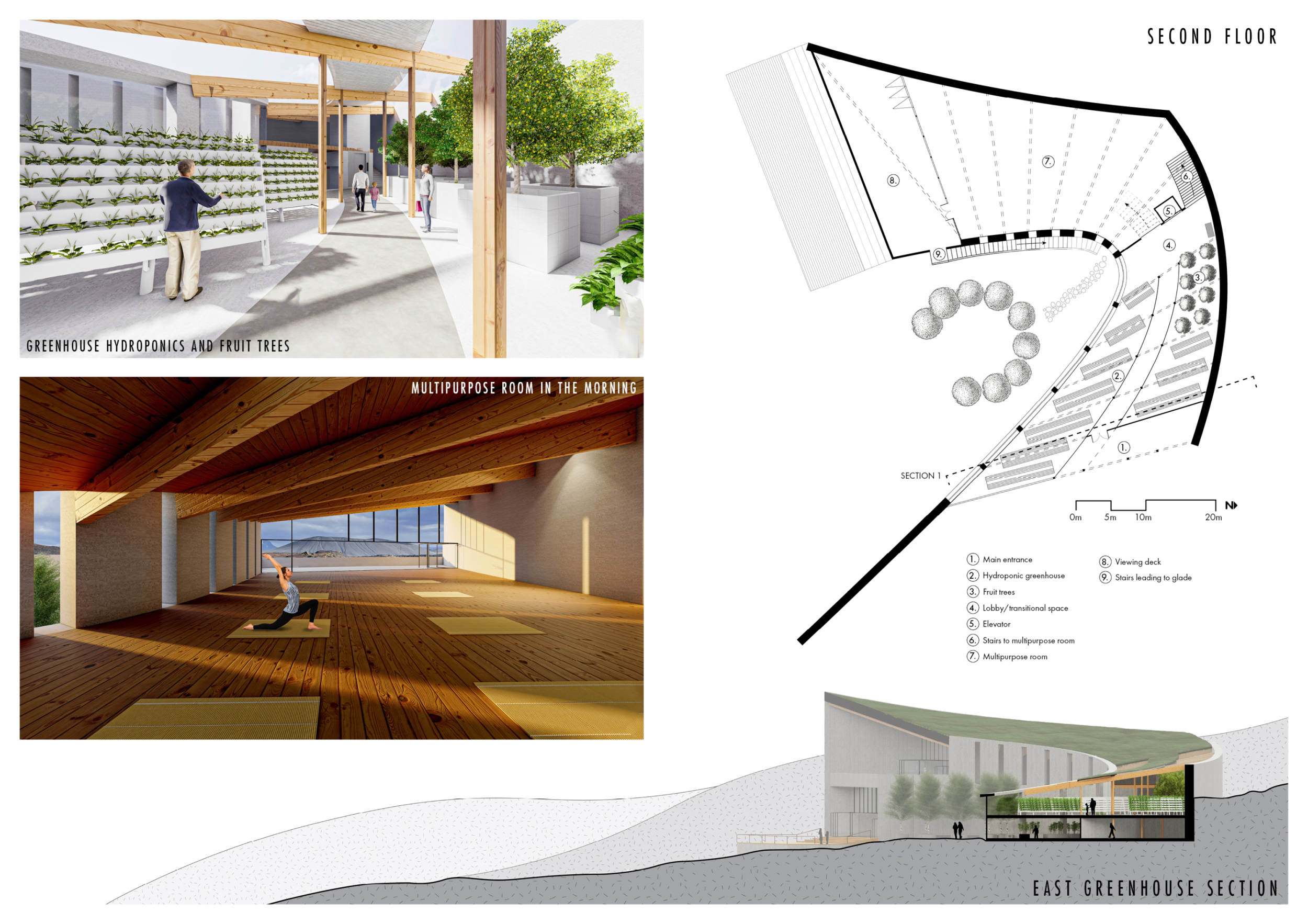 Architecture project // Concrete and Birch Beams Forming Community ...