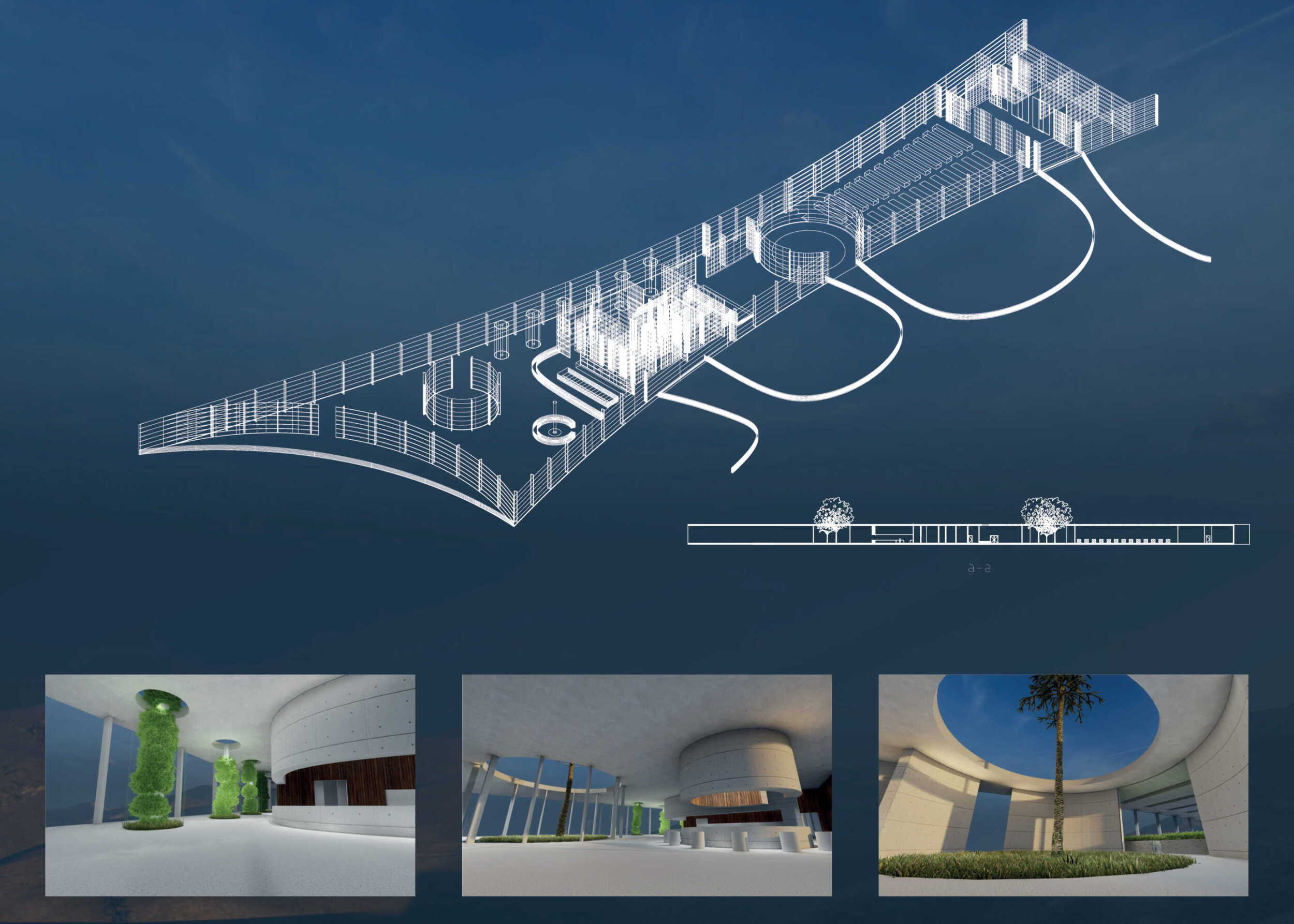Architecture project // Observation Deck Overlooking Thermal Baths in a ...